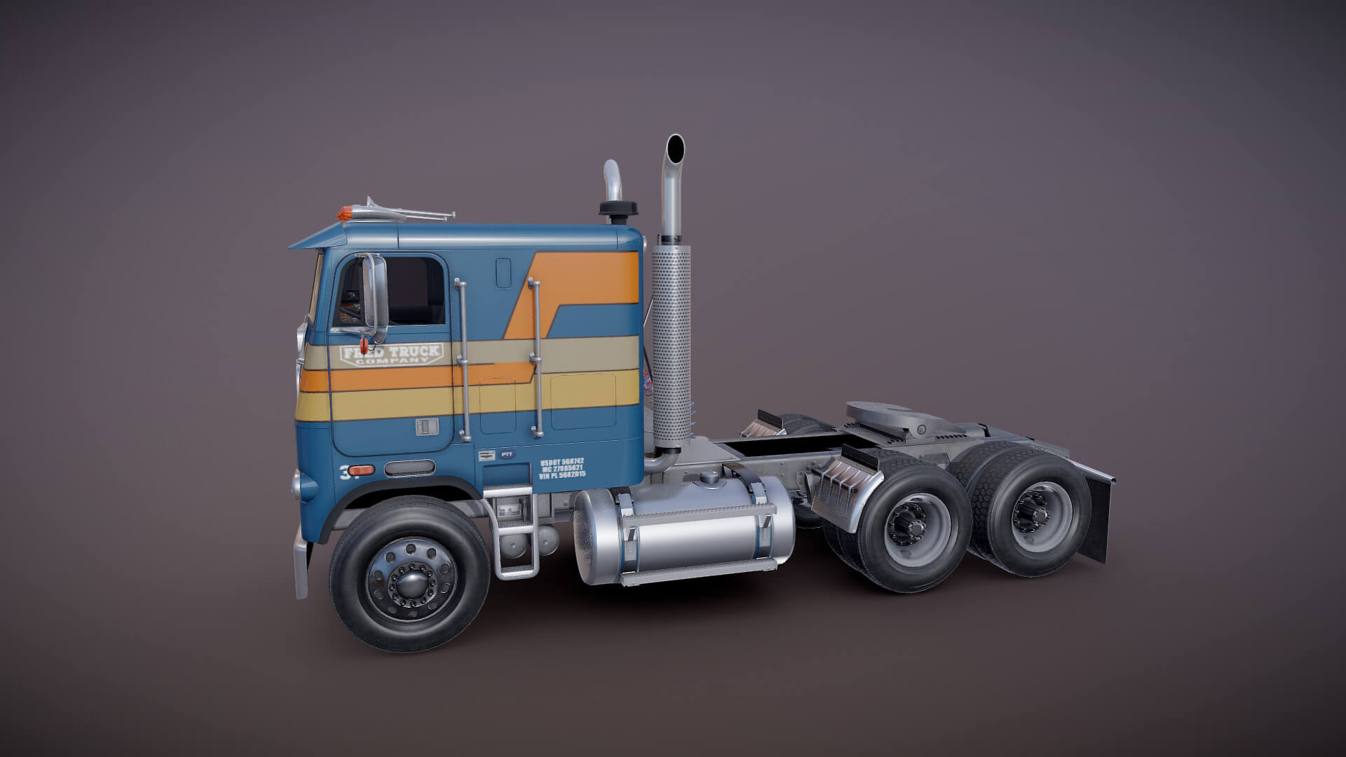 Freightliner FLT 1980 - 3D Model by Veaceslav Condraciuc