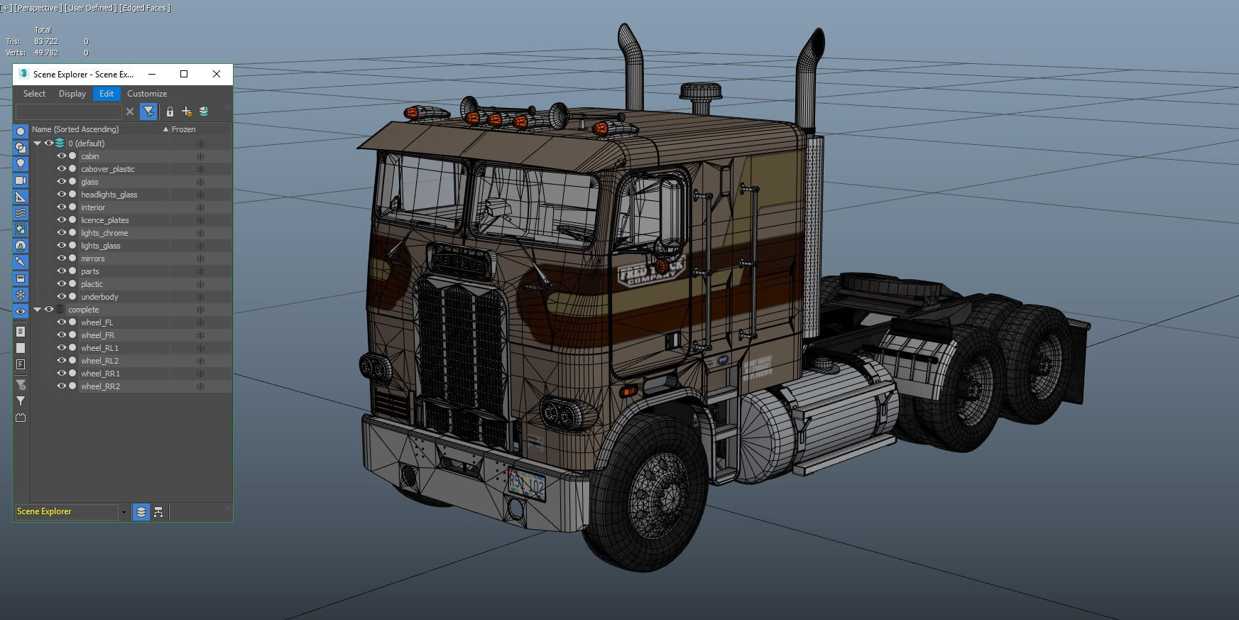 Freightliner FLT 1980 - 3D Model by Veaceslav Condraciuc