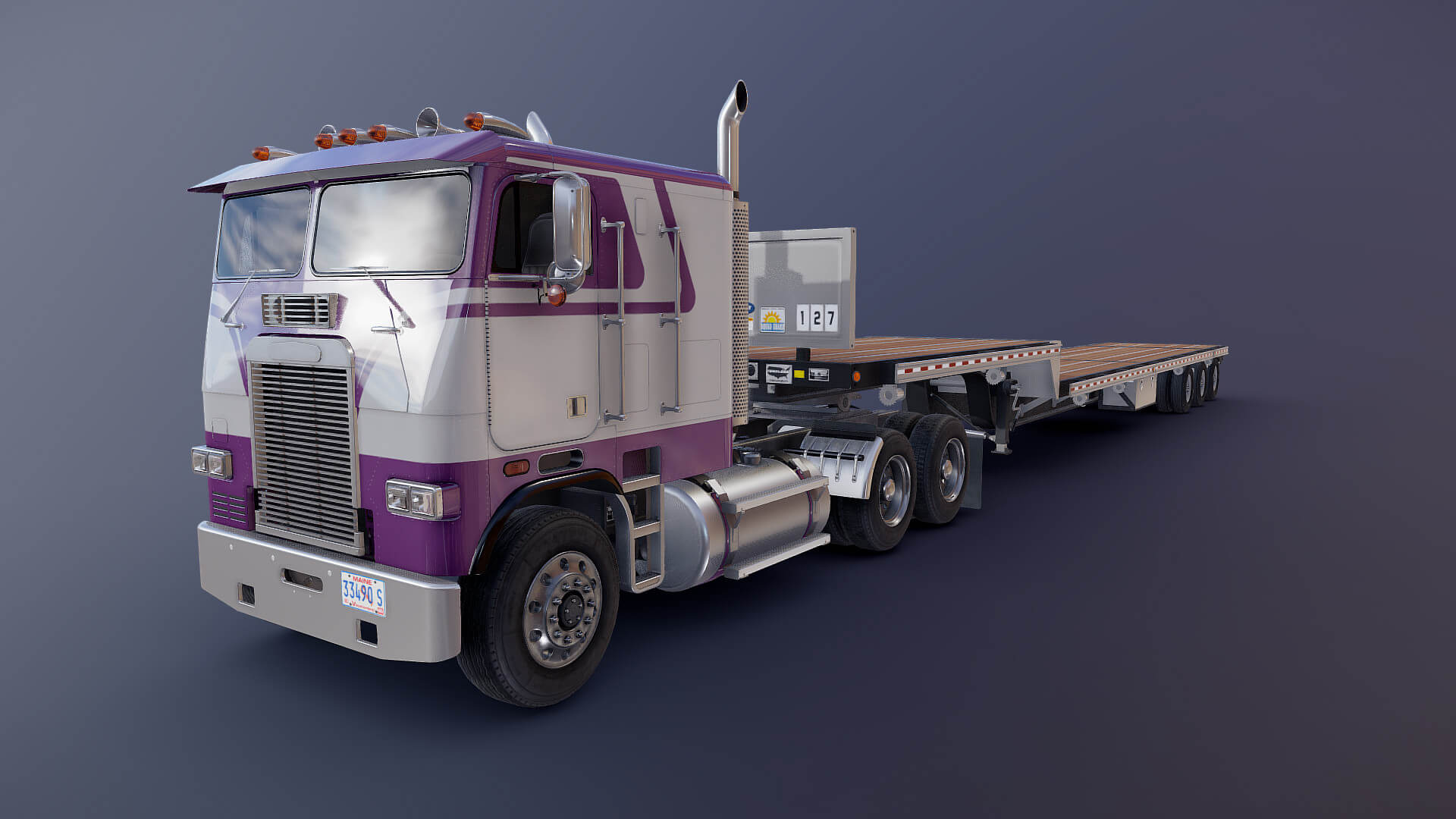 Freightliner FLT Dropdeck Trailer - 3D Model by Veaceslav Condraciuc