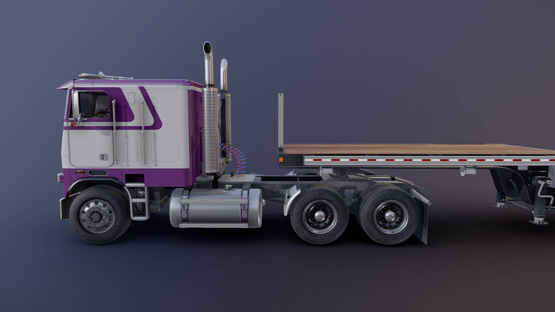 Freightliner FLT Dropdeck Trailer - 3D Model by Veaceslav Condraciuc