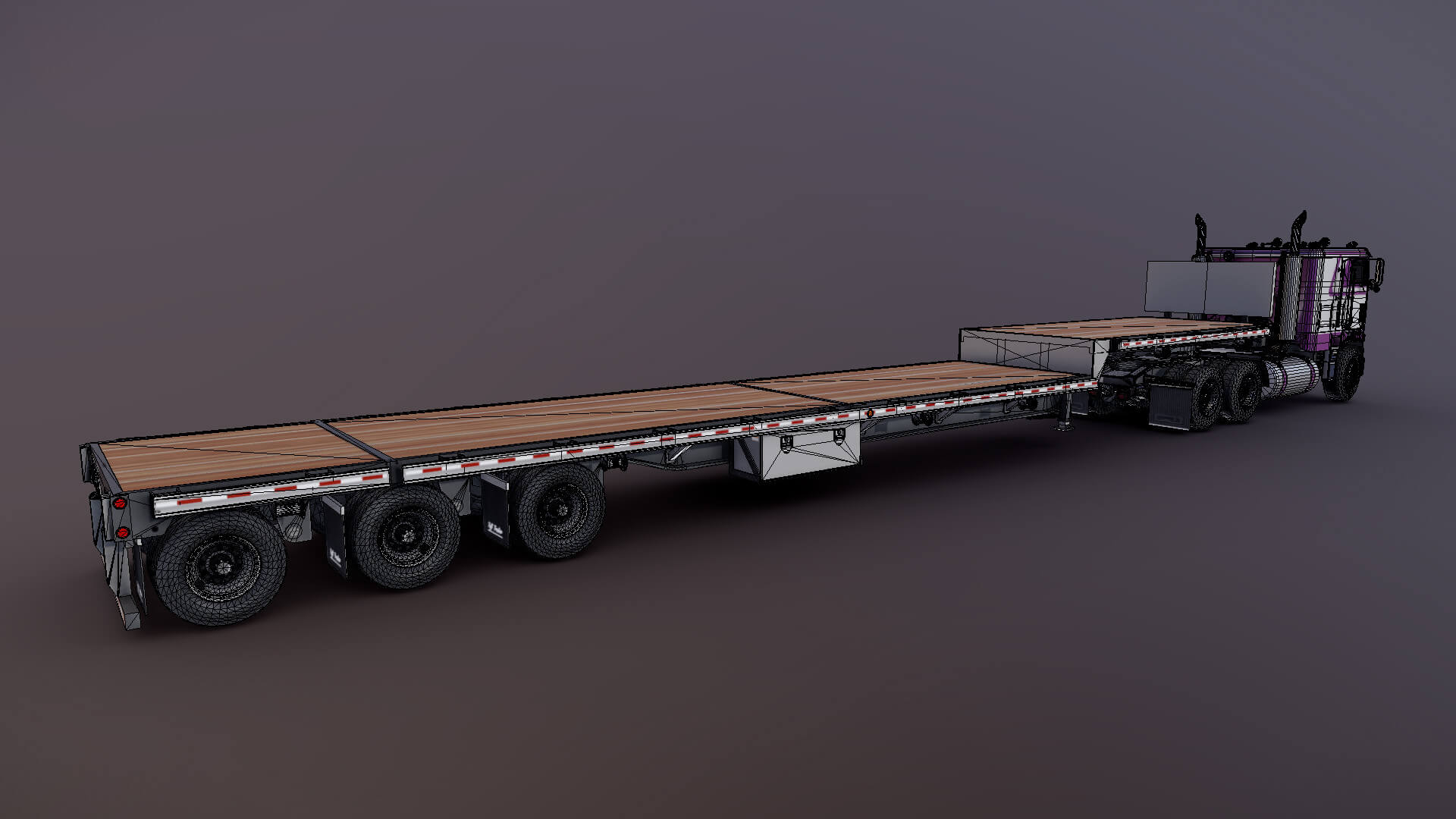 Freightliner FLT Dropdeck Trailer - 3D Model by Veaceslav Condraciuc
