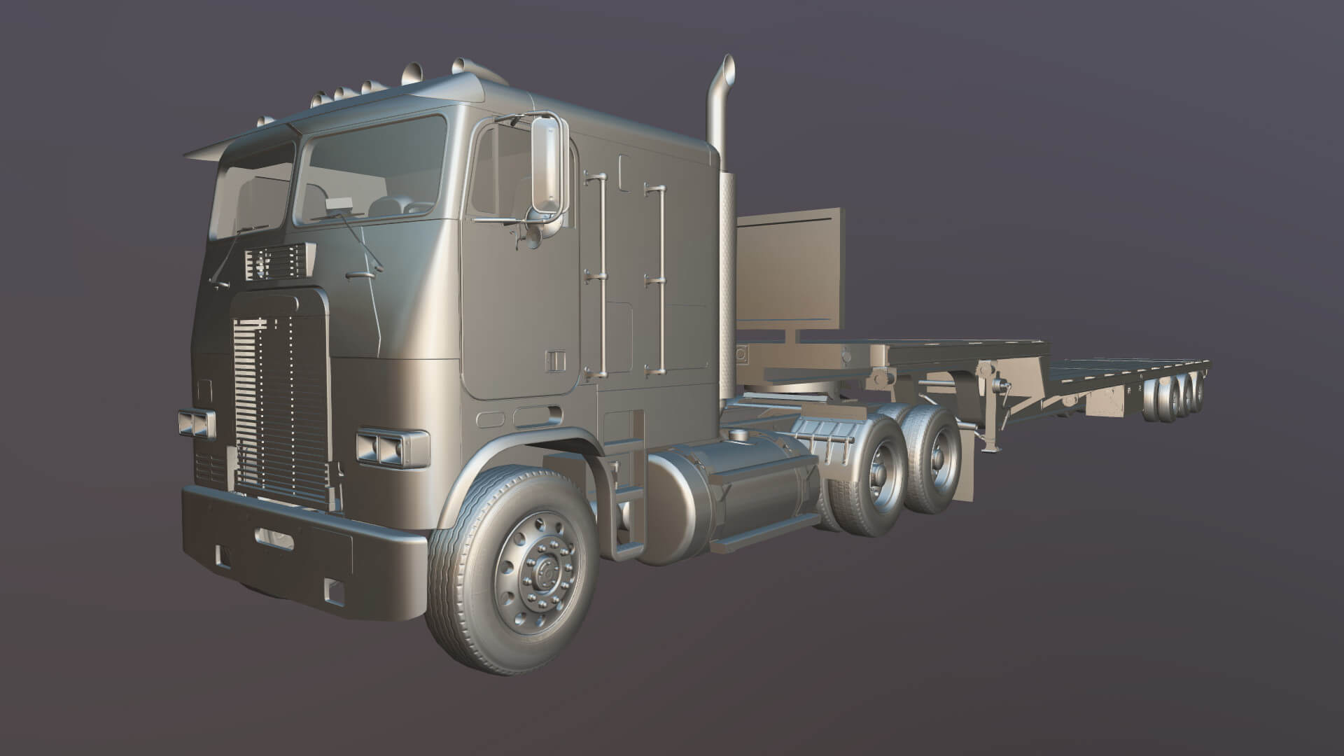 Freightliner FLT Dropdeck Trailer - 3D Model by Veaceslav Condraciuc