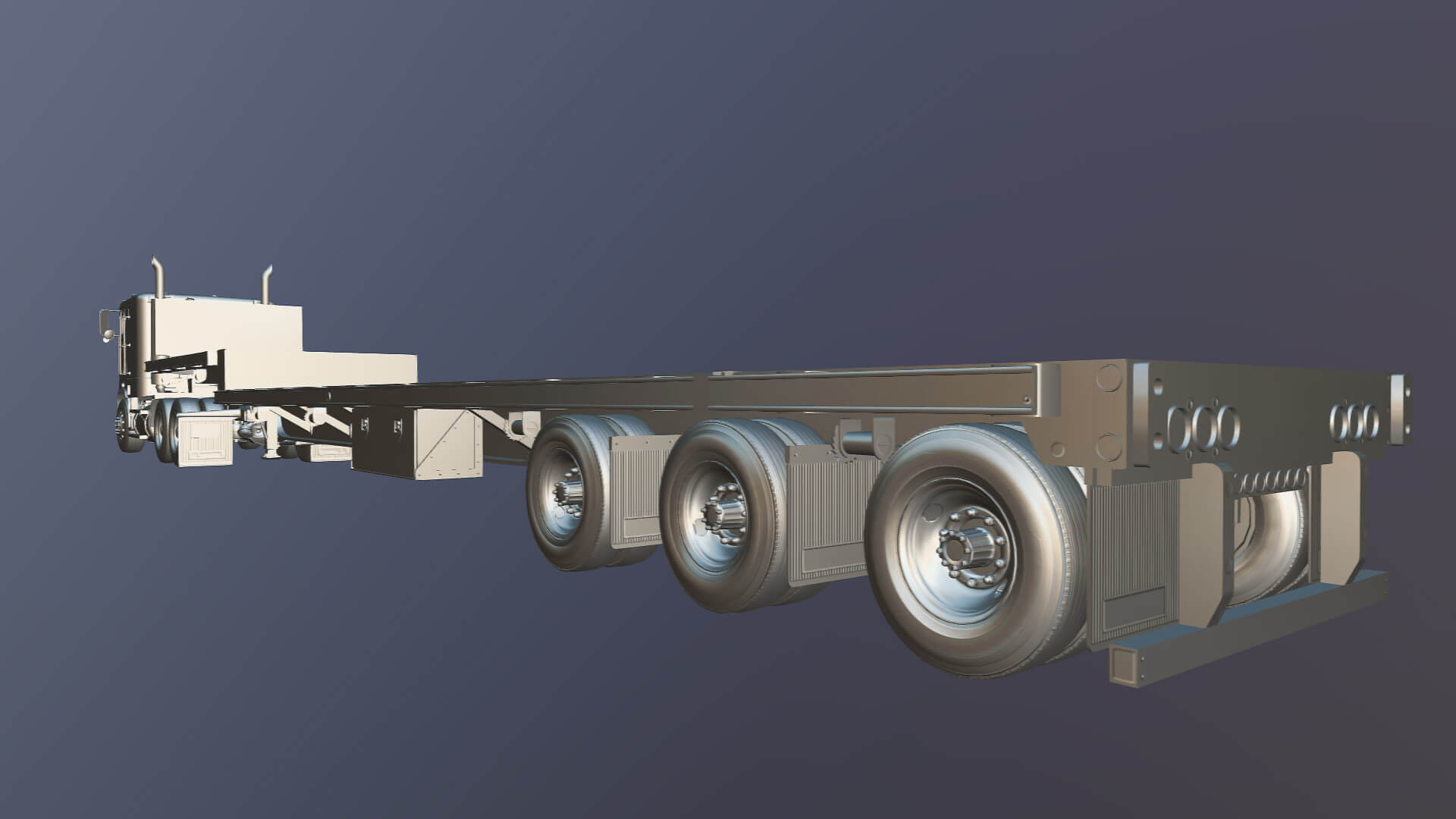 Freightliner FLT Dropdeck Trailer - 3D Model by Veaceslav Condraciuc