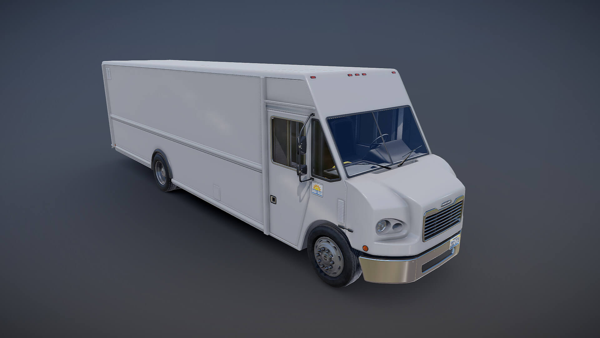Freightliner MT55 Box Van - 3D Model by Veaceslav Condraciuc
