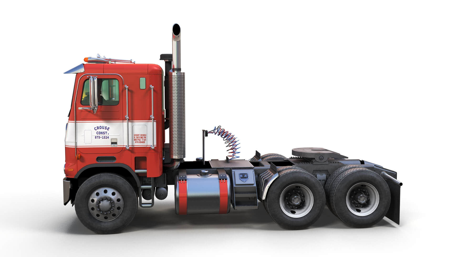 Freightliner Powerliner Daycab Semitruck - 3D Model by Veaceslav Condraciuc