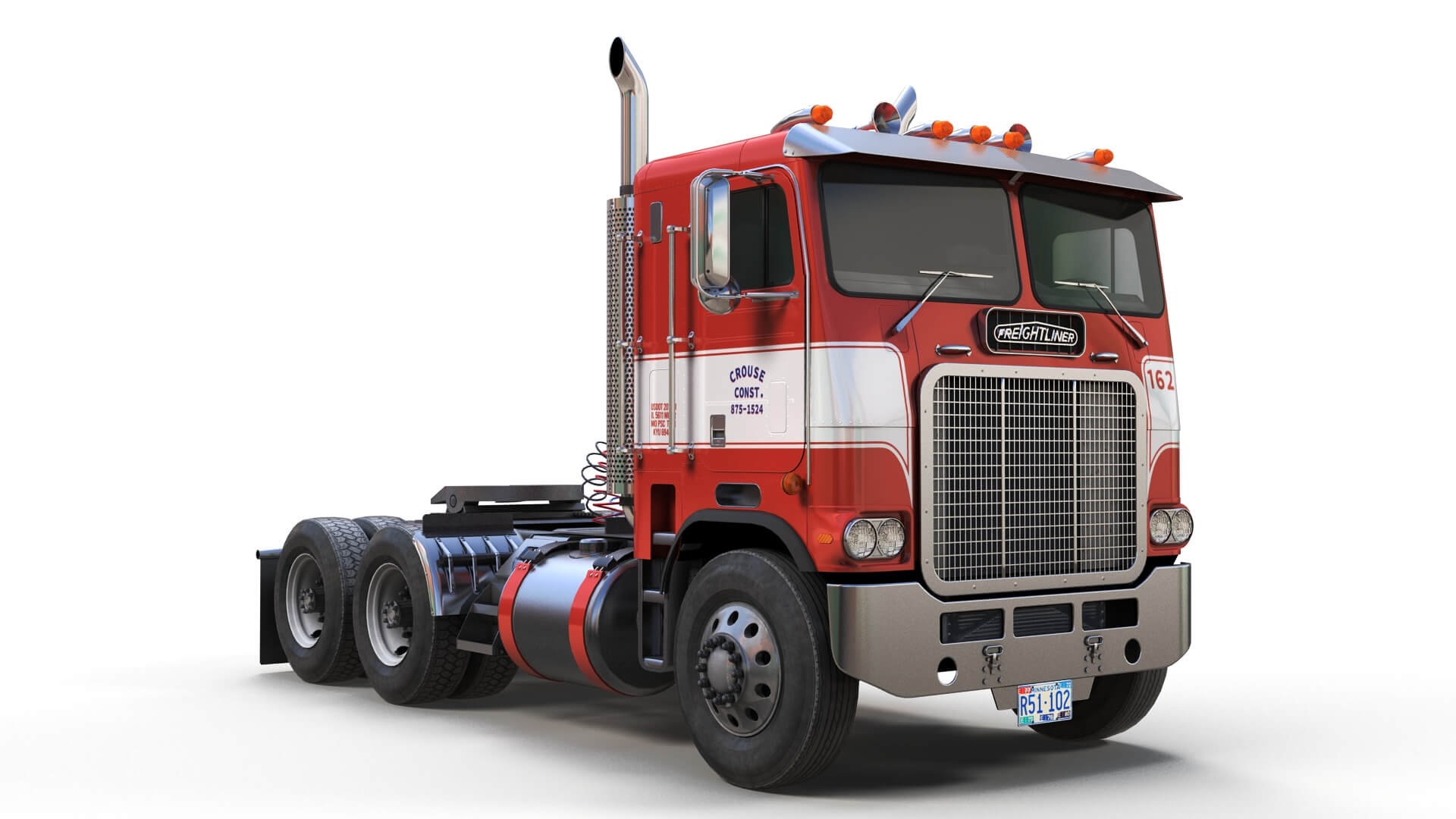 Freightliner Powerliner Daycab Semitruck - 3D Model by Veaceslav Condraciuc