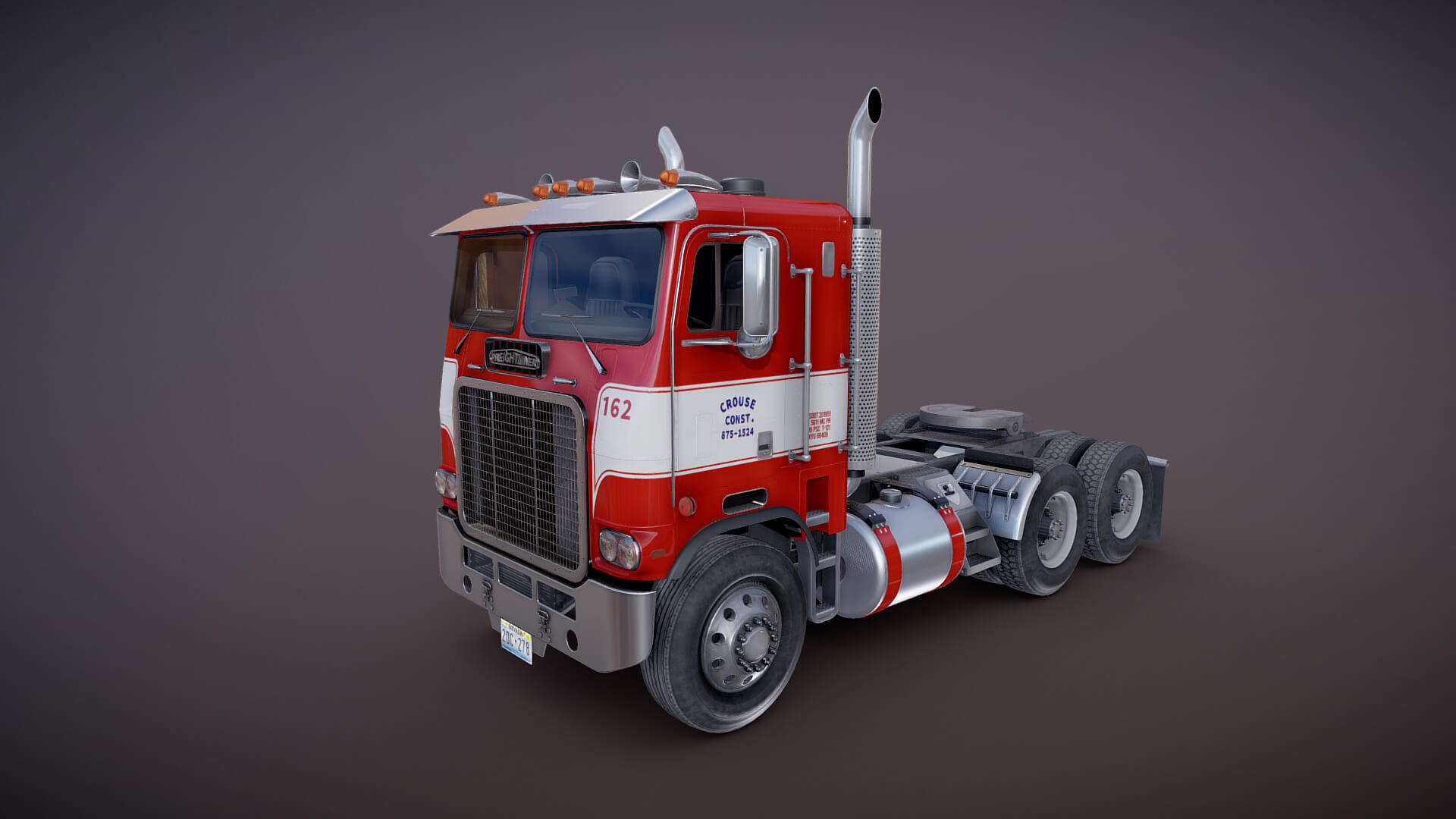 Freightliner Powerliner Daycab Semitruck - 3D Model by Veaceslav Condraciuc