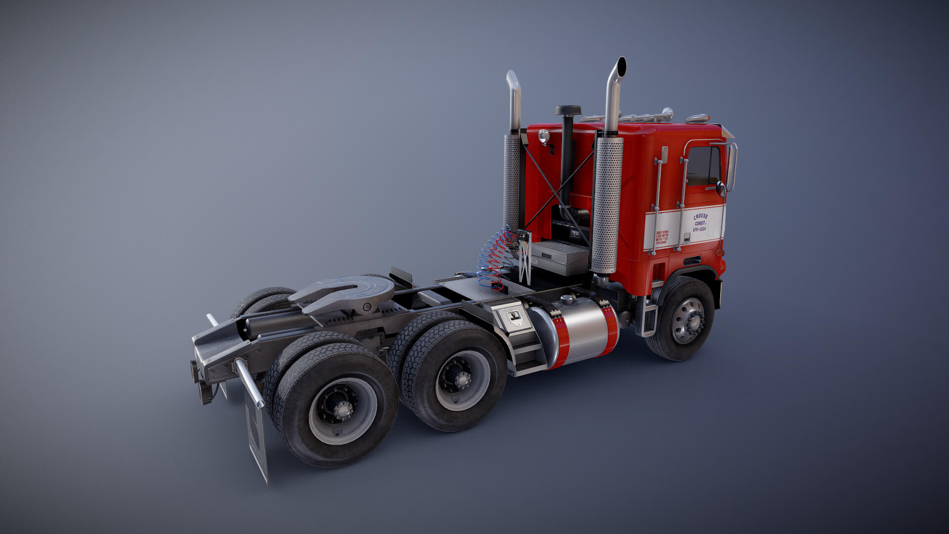Freightliner Powerliner Daycab Semitruck - 3D Model by Veaceslav Condraciuc
