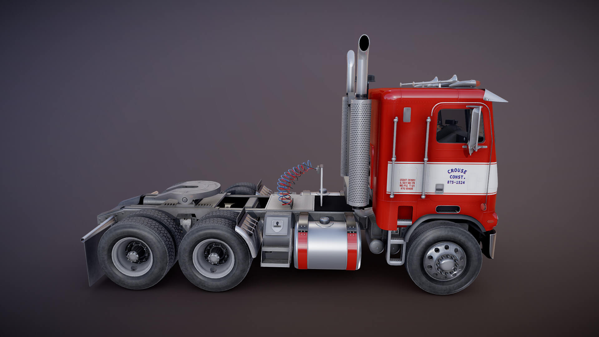 Freightliner Powerliner Daycab Semitruck - 3D Model by Veaceslav Condraciuc