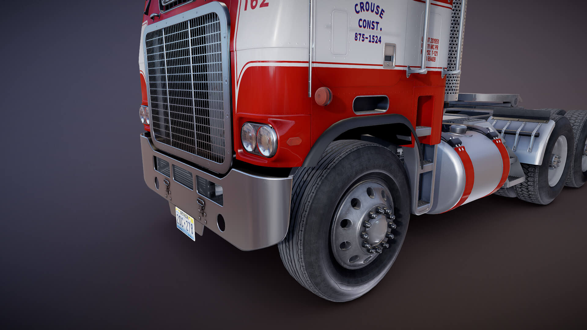 Freightliner Powerliner Daycab Semitruck - 3D Model by Veaceslav Condraciuc