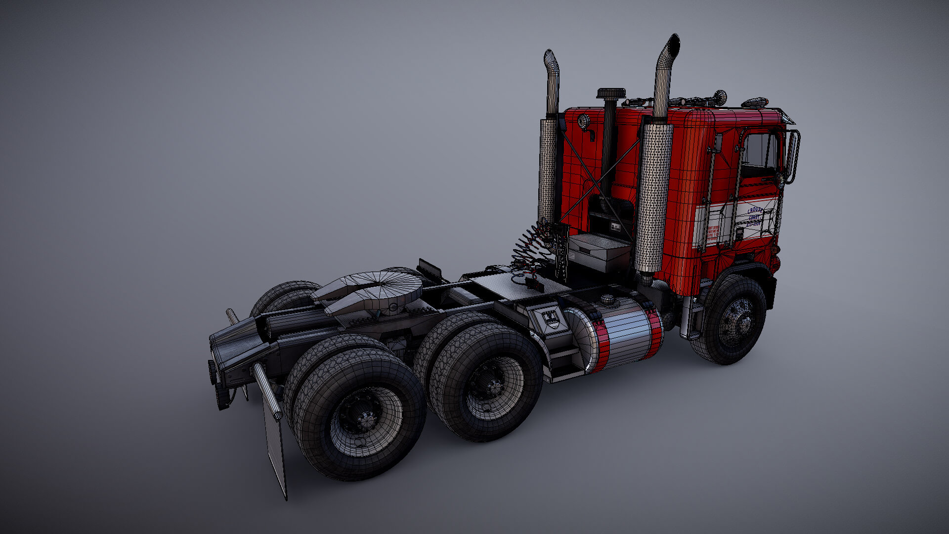 Freightliner Powerliner Daycab Semitruck - 3D Model by Veaceslav Condraciuc