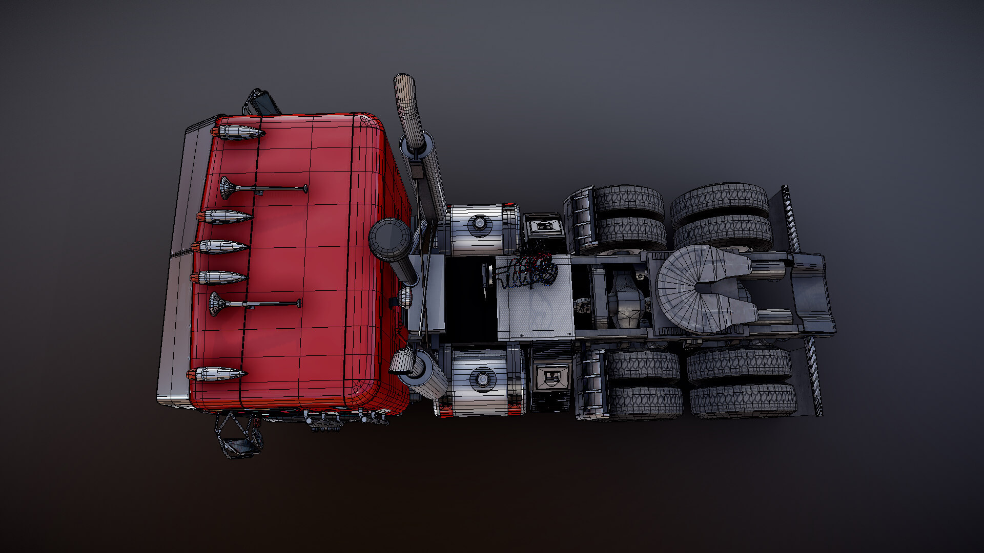 Freightliner Powerliner Daycab Semitruck - 3D Model by Veaceslav Condraciuc