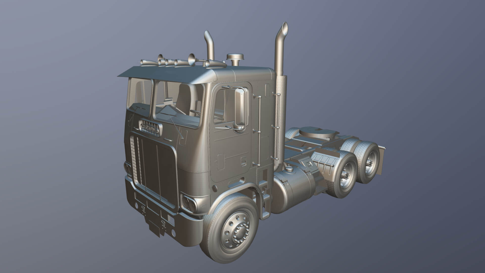 Freightliner Powerliner Daycab Semitruck - 3D Model by Veaceslav Condraciuc