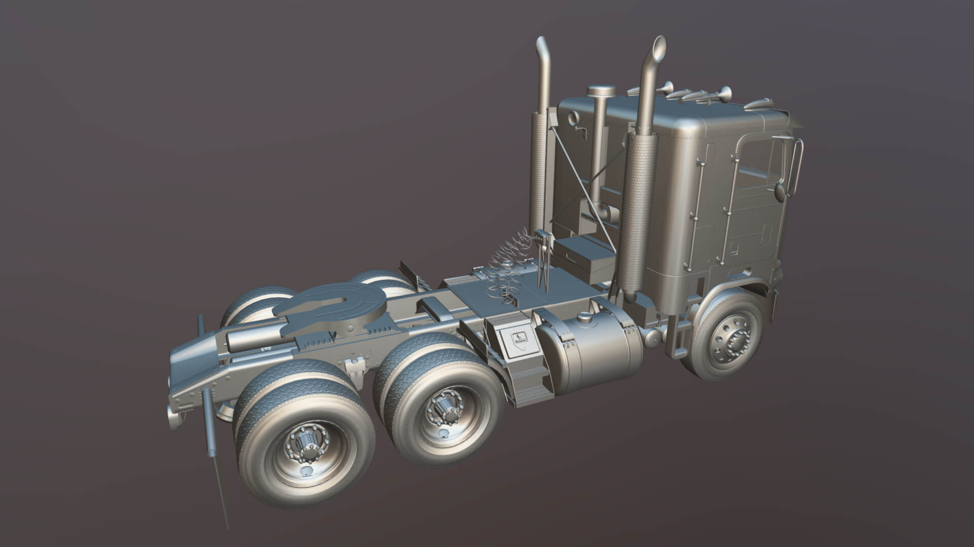 Freightliner Powerliner Daycab Semitruck - 3D Model by Veaceslav Condraciuc