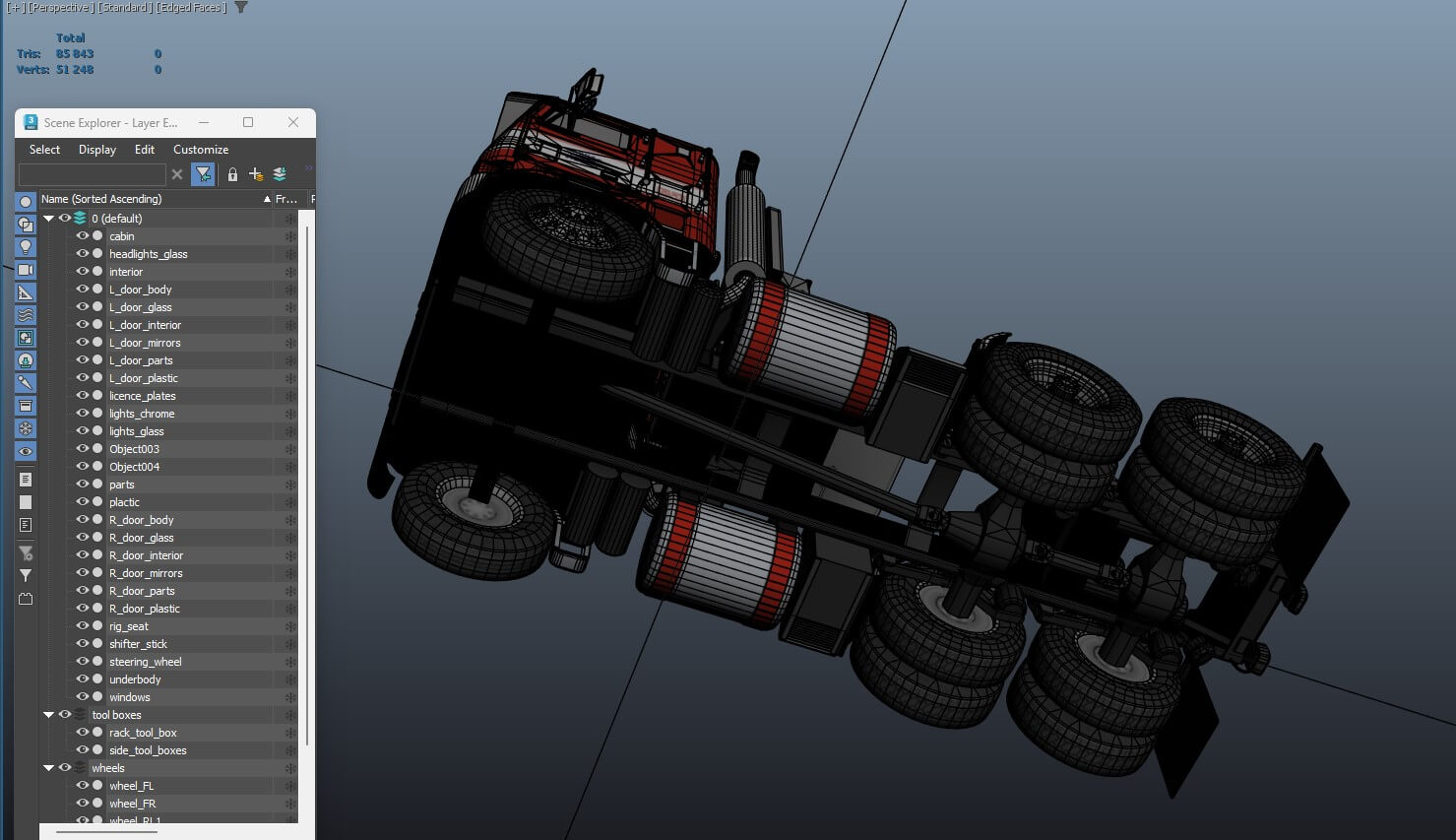 Freightliner Powerliner Daycab Semitruck - 3D Model by Veaceslav Condraciuc