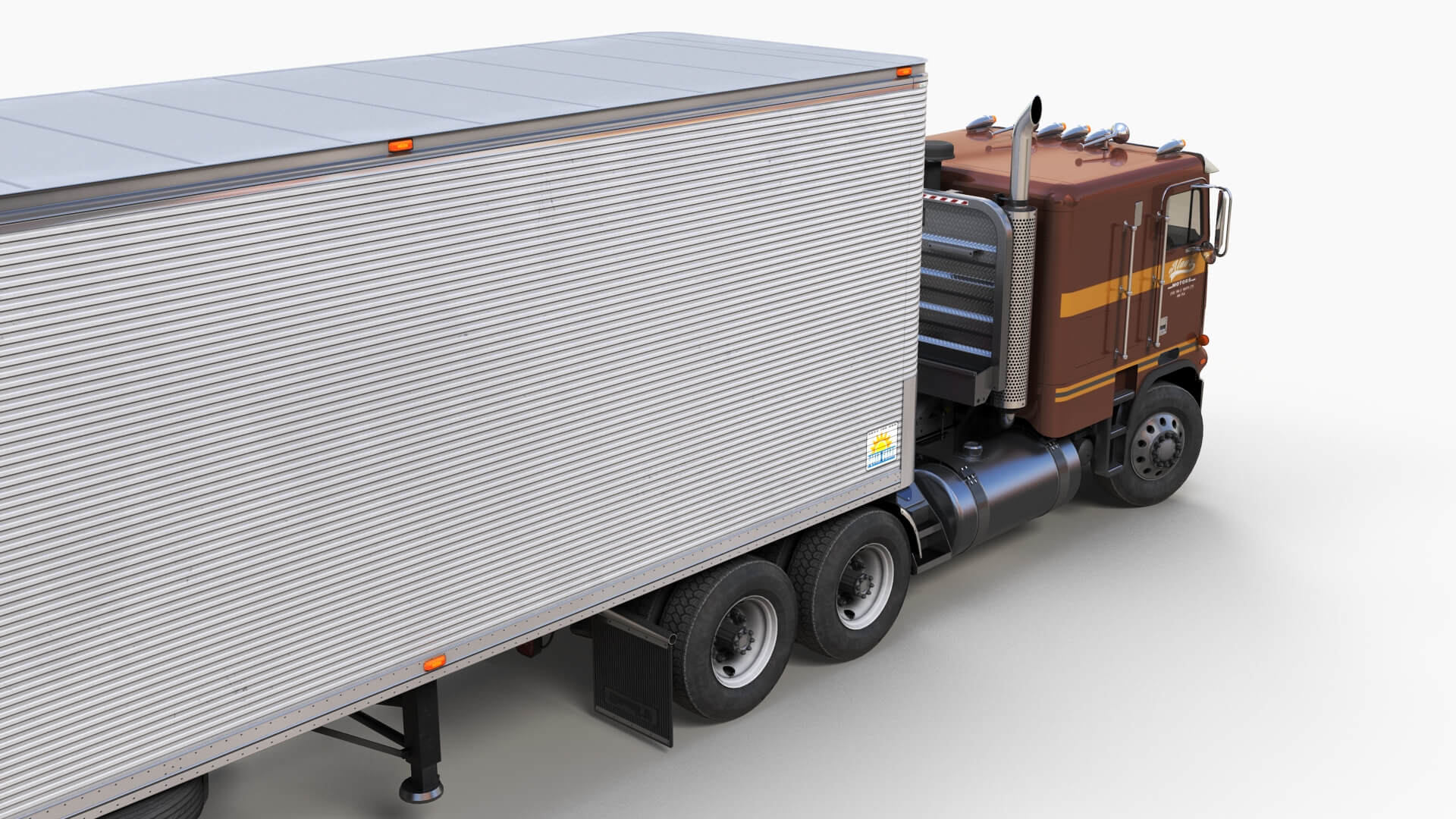 Freightliner Powerliner Dryvan Trailer - 3D Model by Veaceslav Condraciuc