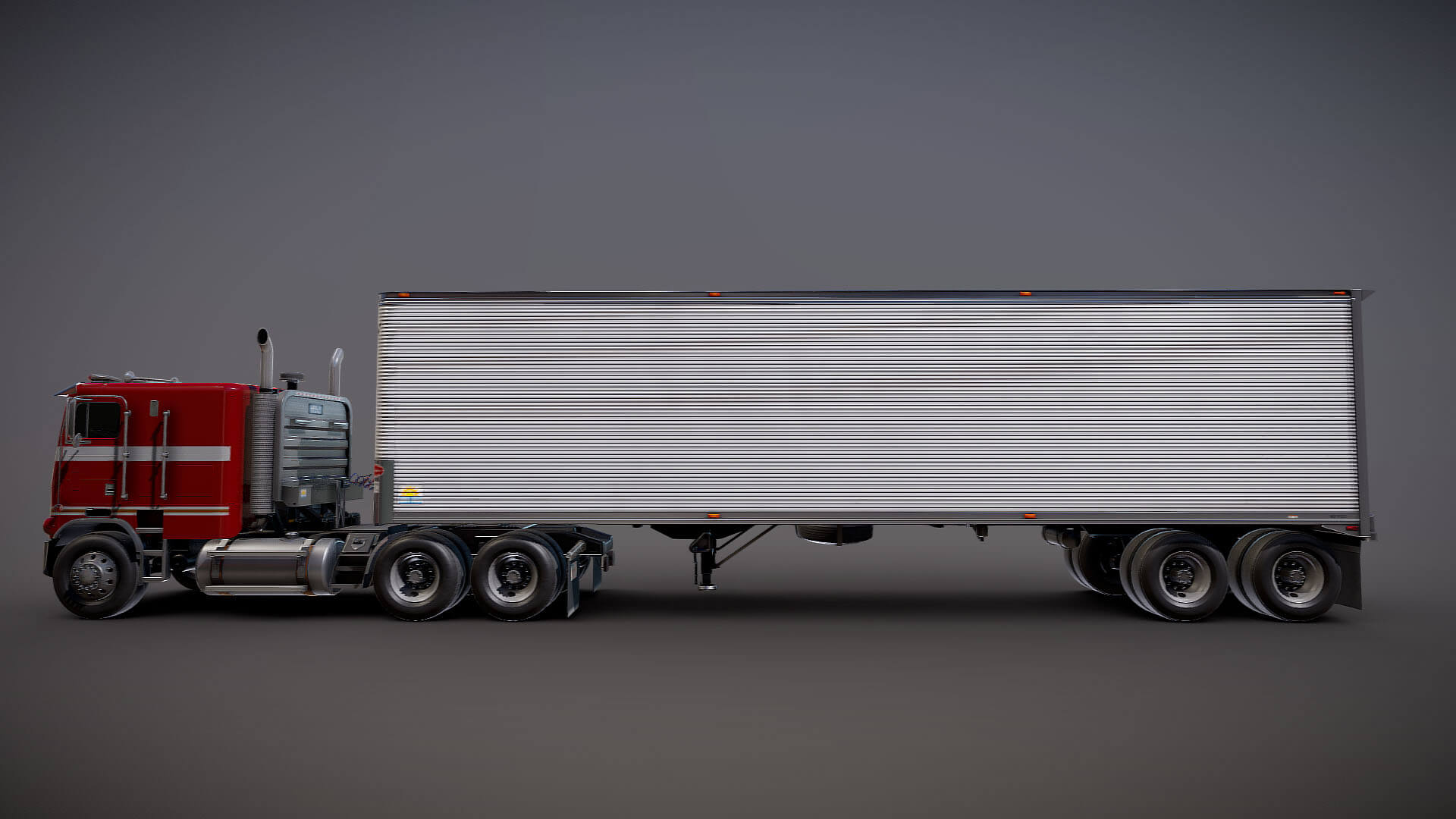 Freightliner Powerliner Dryvan Trailer - 3D Model by Veaceslav Condraciuc