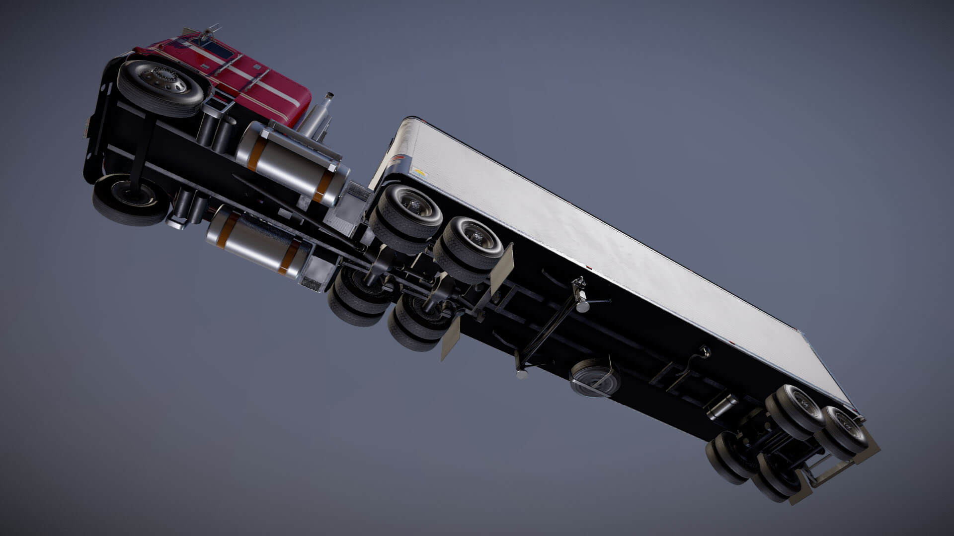 Freightliner Powerliner Dryvan Trailer - 3D Model by Veaceslav Condraciuc