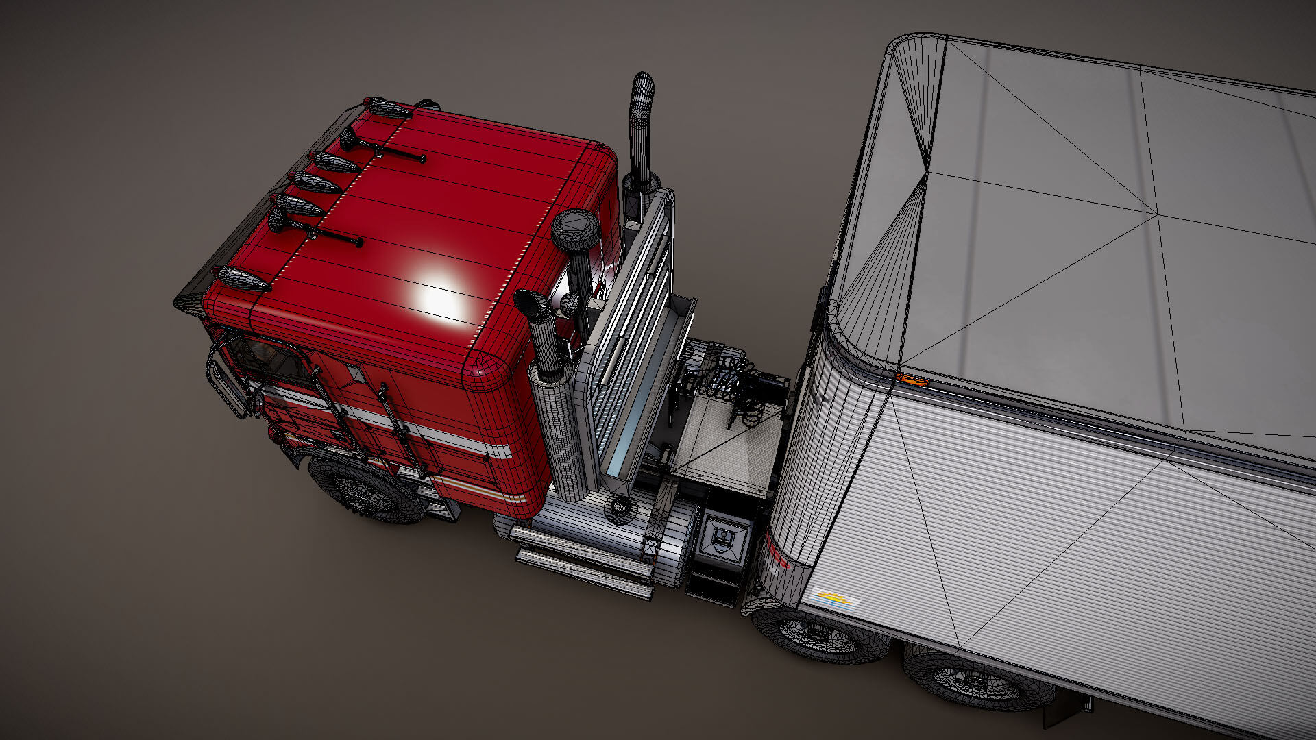 Freightliner Powerliner Dryvan Trailer - 3D Model by Veaceslav Condraciuc
