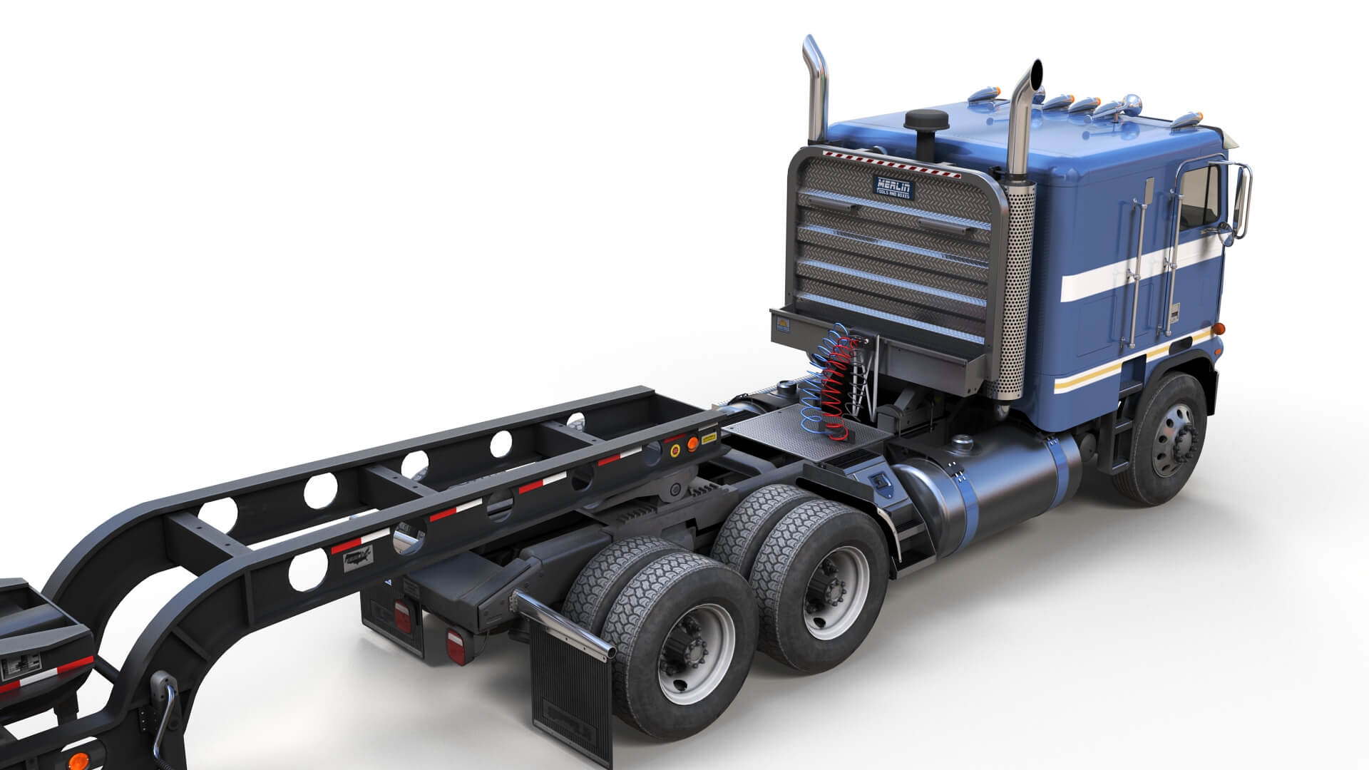 Freightliner Powerliner Semitruck Lowboy - 3D Model by Veaceslav Condraciuc
