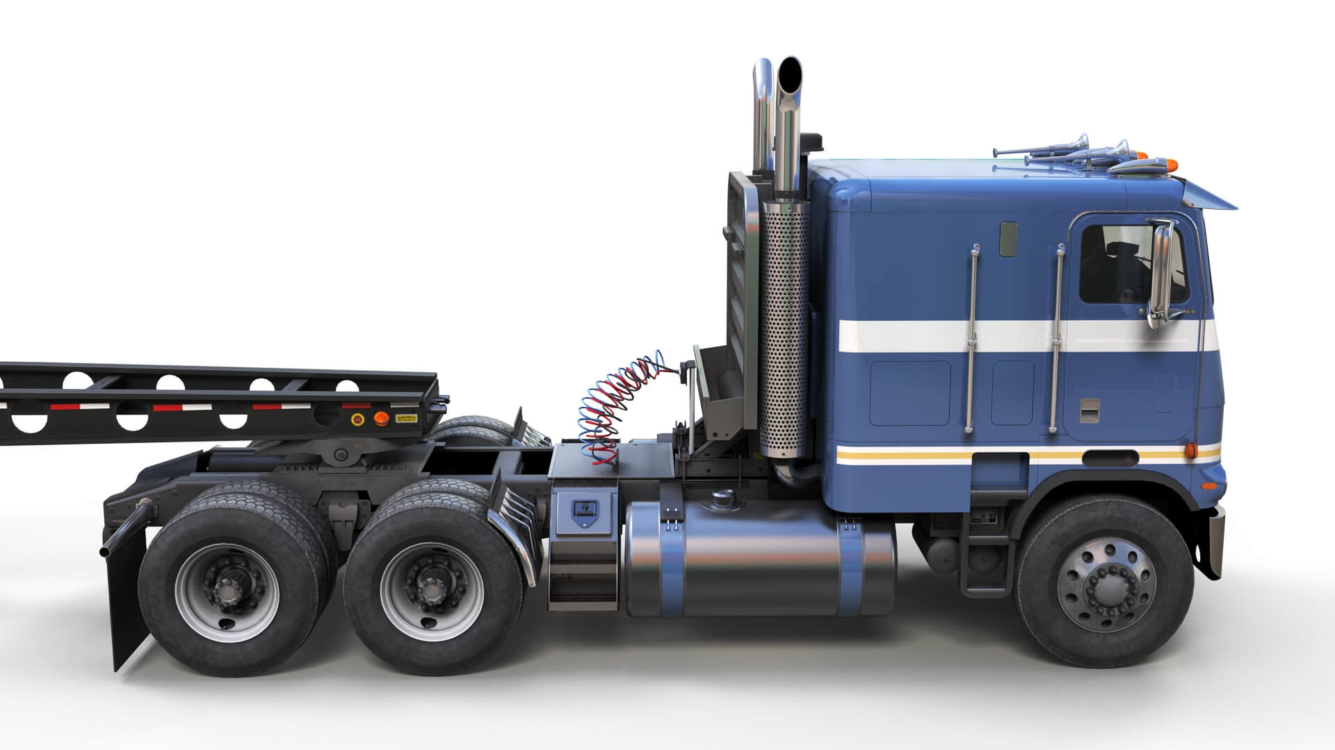 Freightliner Powerliner Semitruck Lowboy - 3D Model by Veaceslav Condraciuc