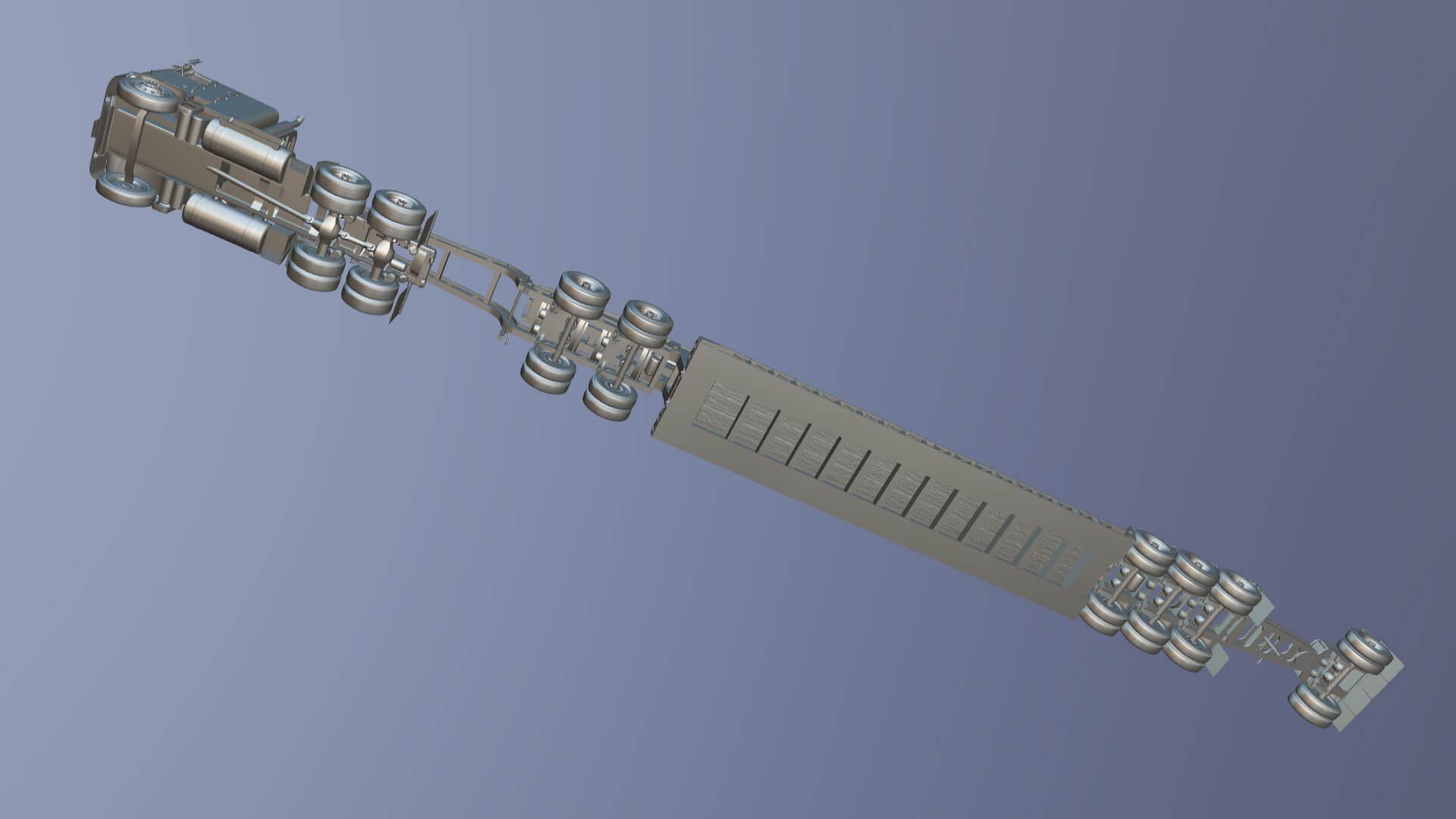 Freightliner Powerliner Semitruck Lowboy - 3D Model by Veaceslav Condraciuc