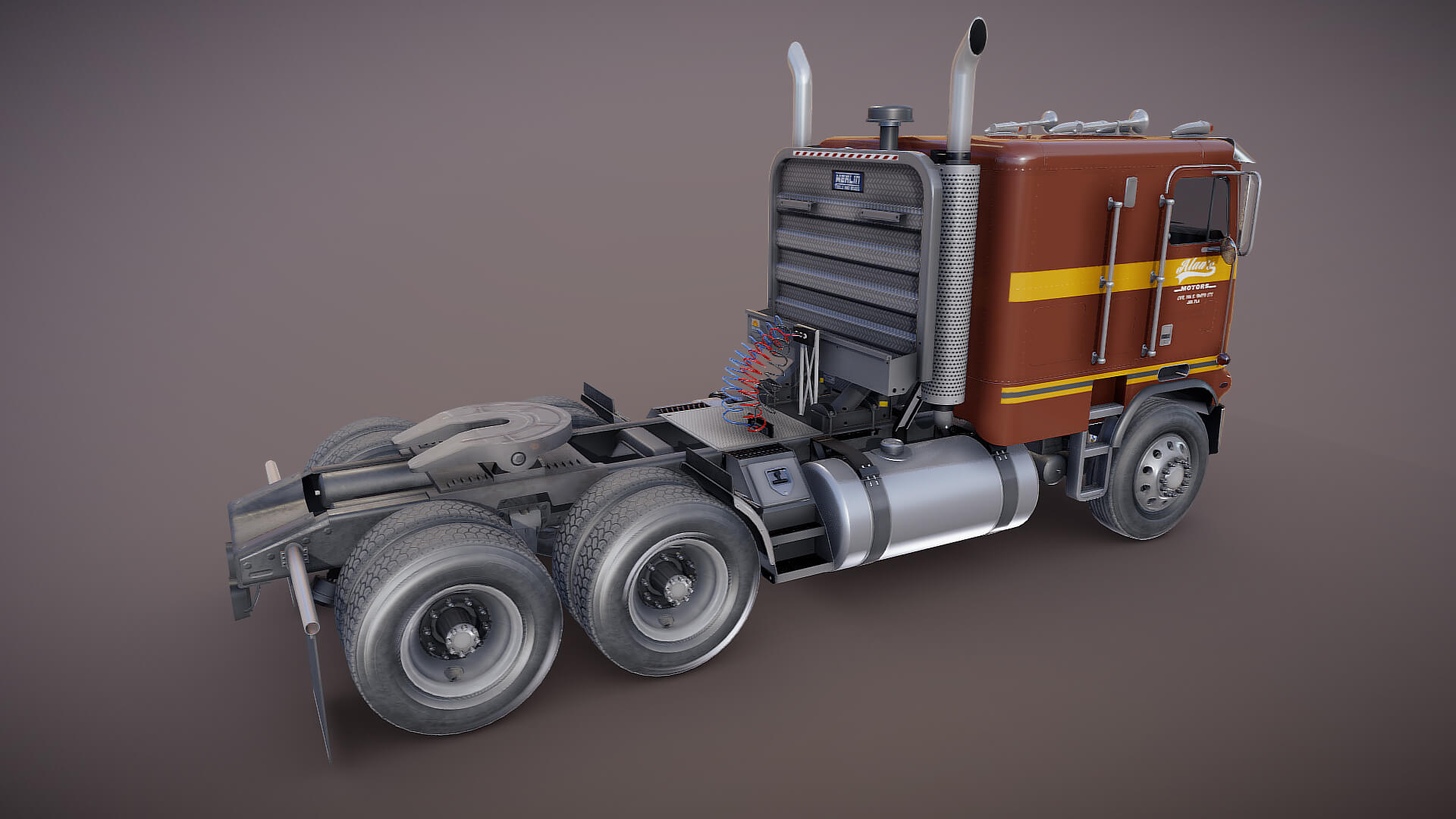 Freightliner Powerliner Semitruck - 3D Model by Veaceslav Condraciuc