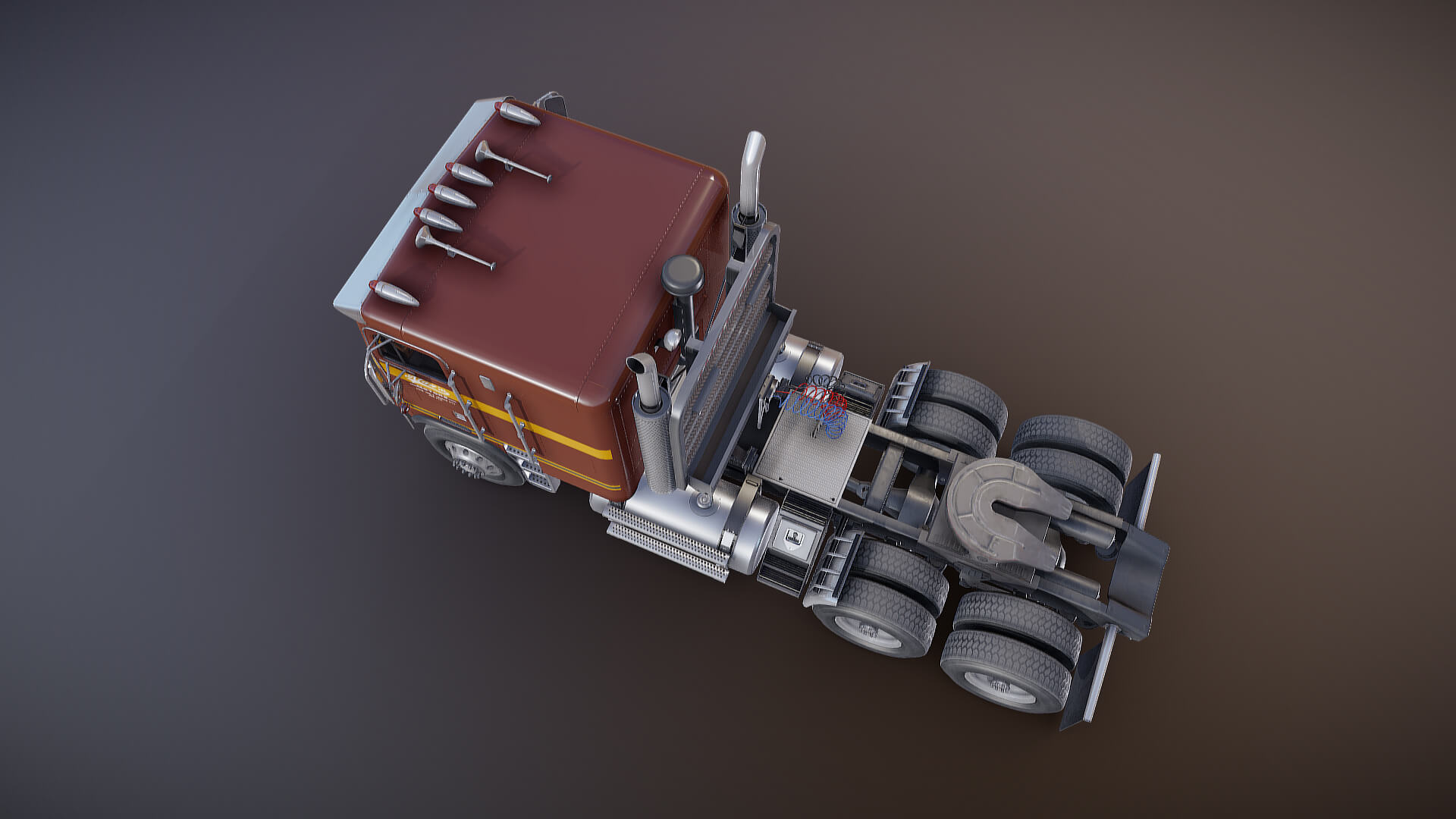 Freightliner Powerliner Semitruck - 3D Model by Veaceslav Condraciuc