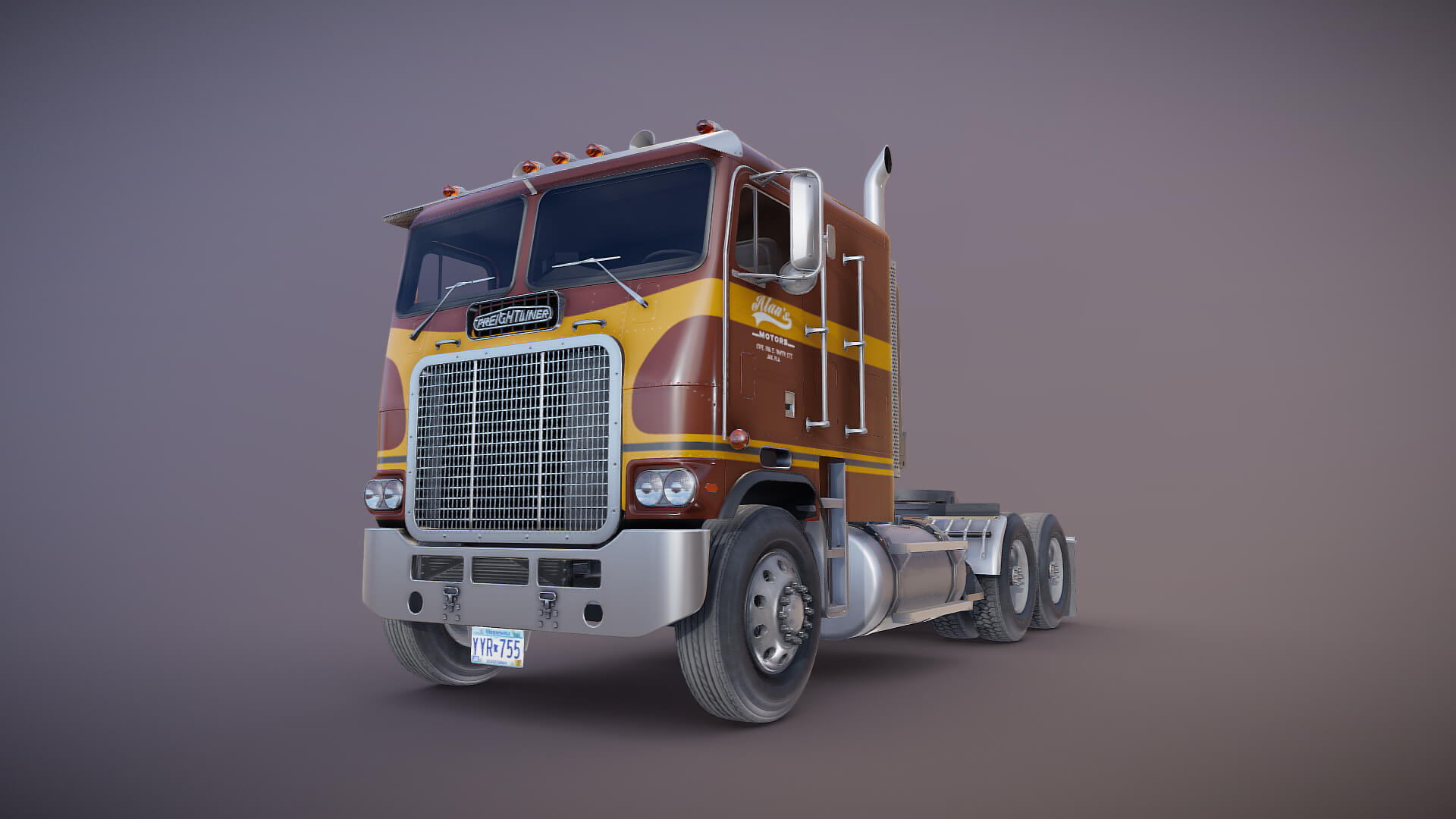 Freightliner Powerliner Semitruck - 3D Model by Veaceslav Condraciuc