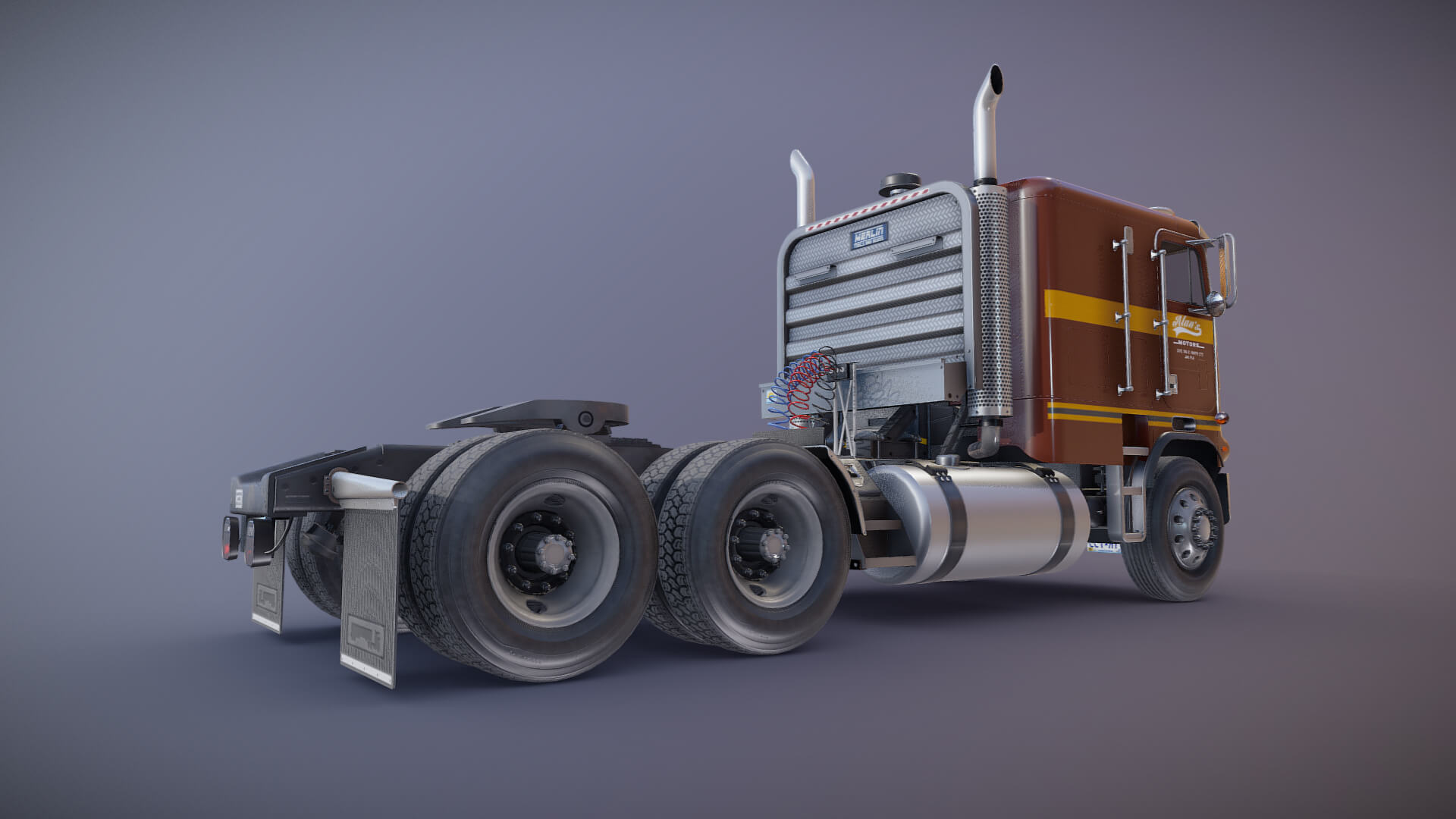 Freightliner Powerliner Semitruck - 3D Model by Veaceslav Condraciuc