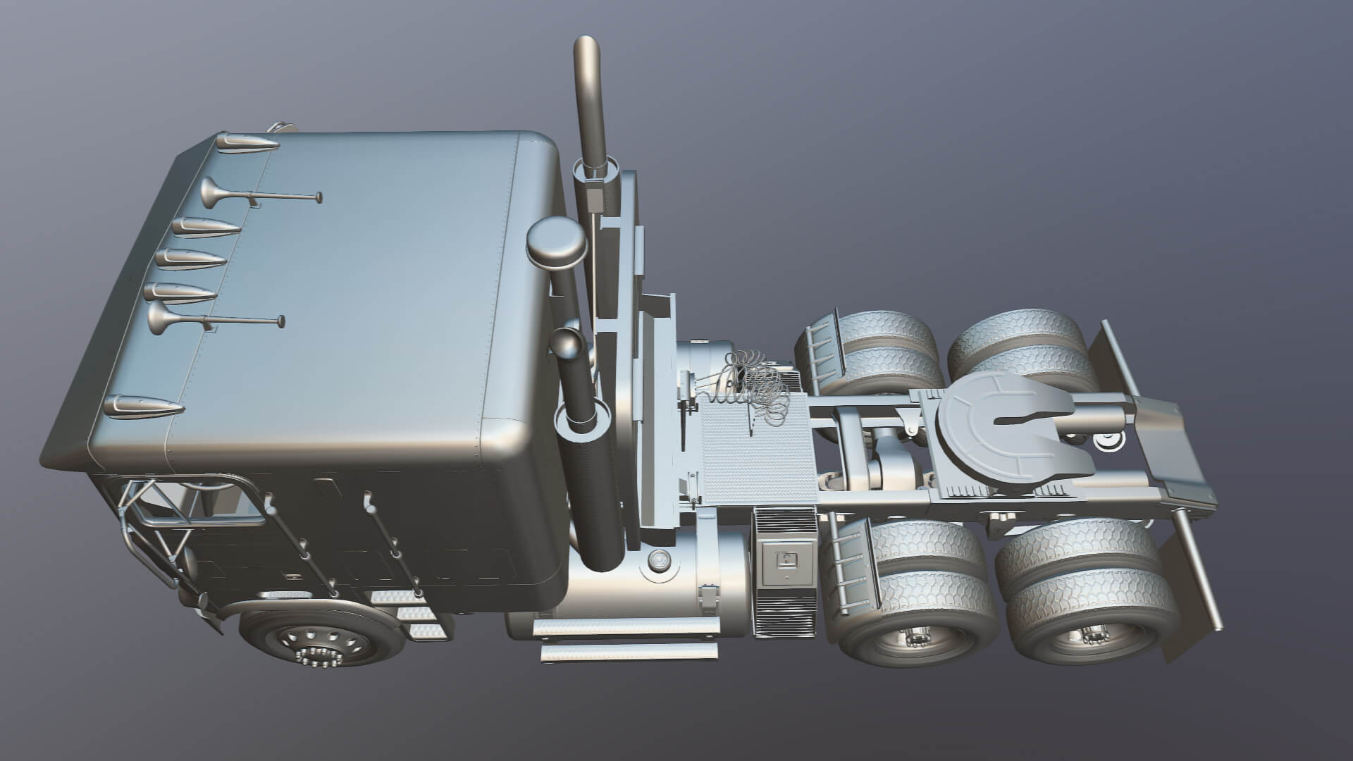 Freightliner Powerliner Semitruck - 3D Model by Veaceslav Condraciuc