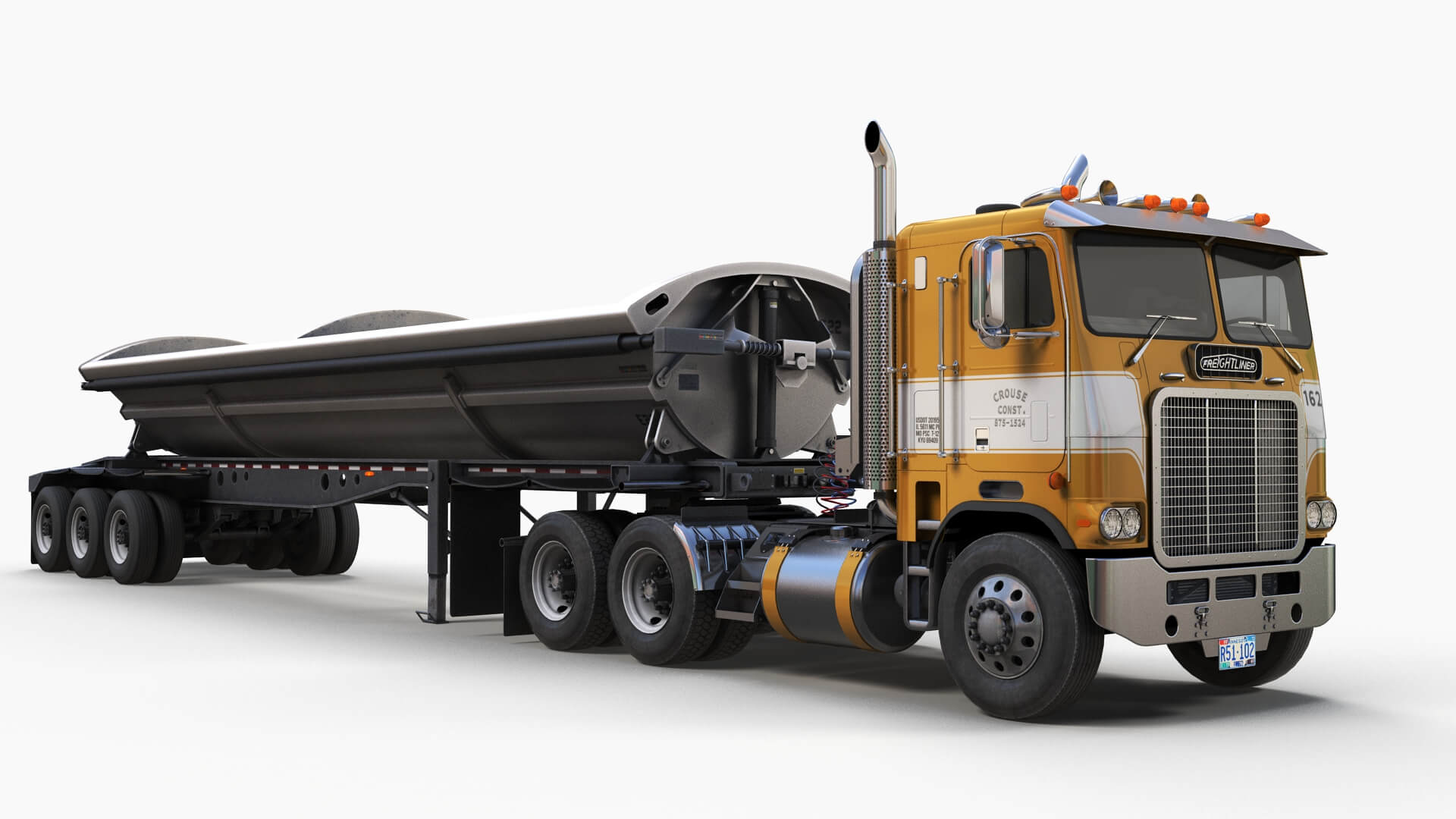 Freightliner Powerliner Side Tipper Road Train - 3D Model by Veaceslav ...