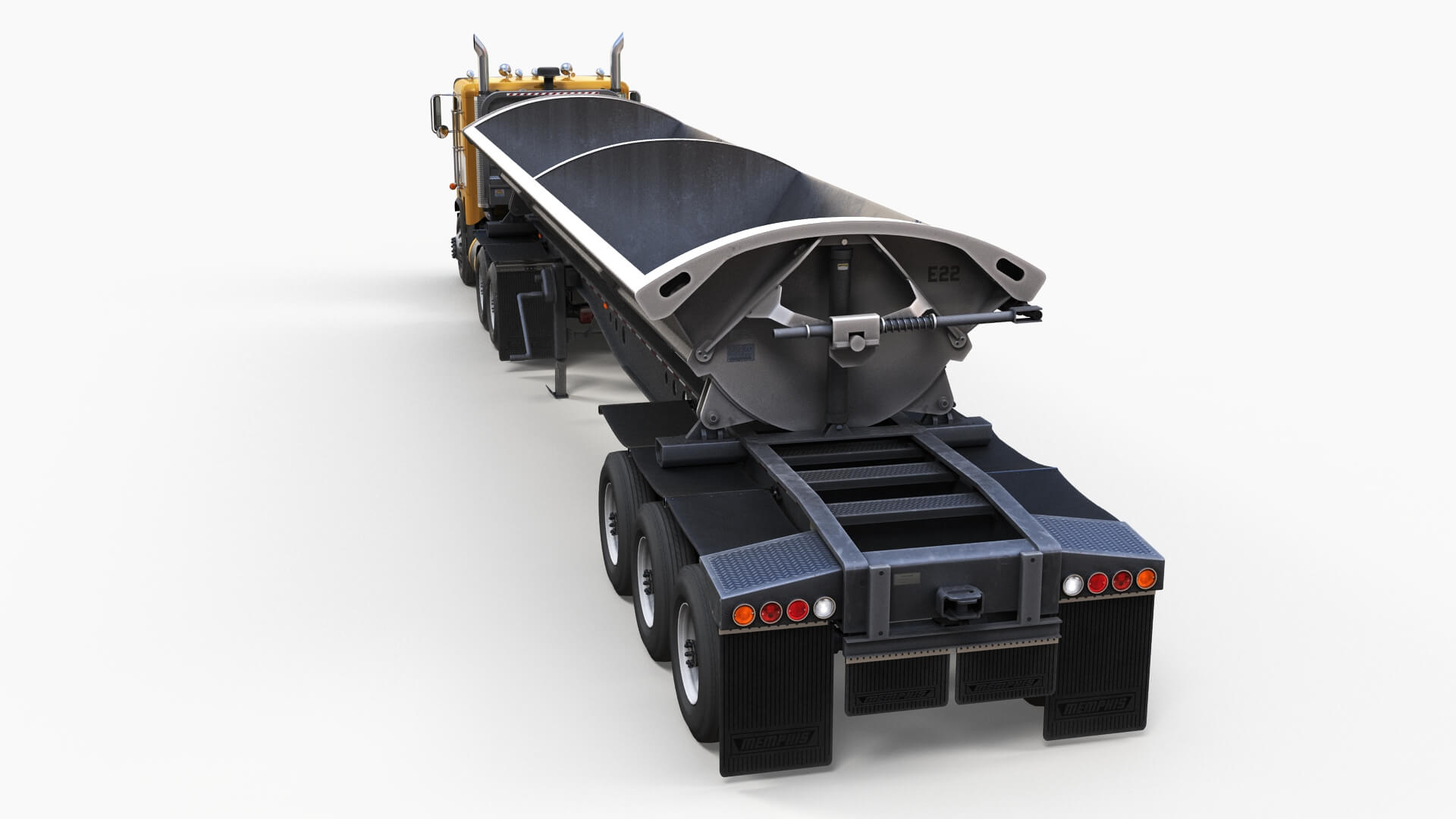 Freightliner Powerliner Side Tipper Road Train - 3D Model by Veaceslav ...