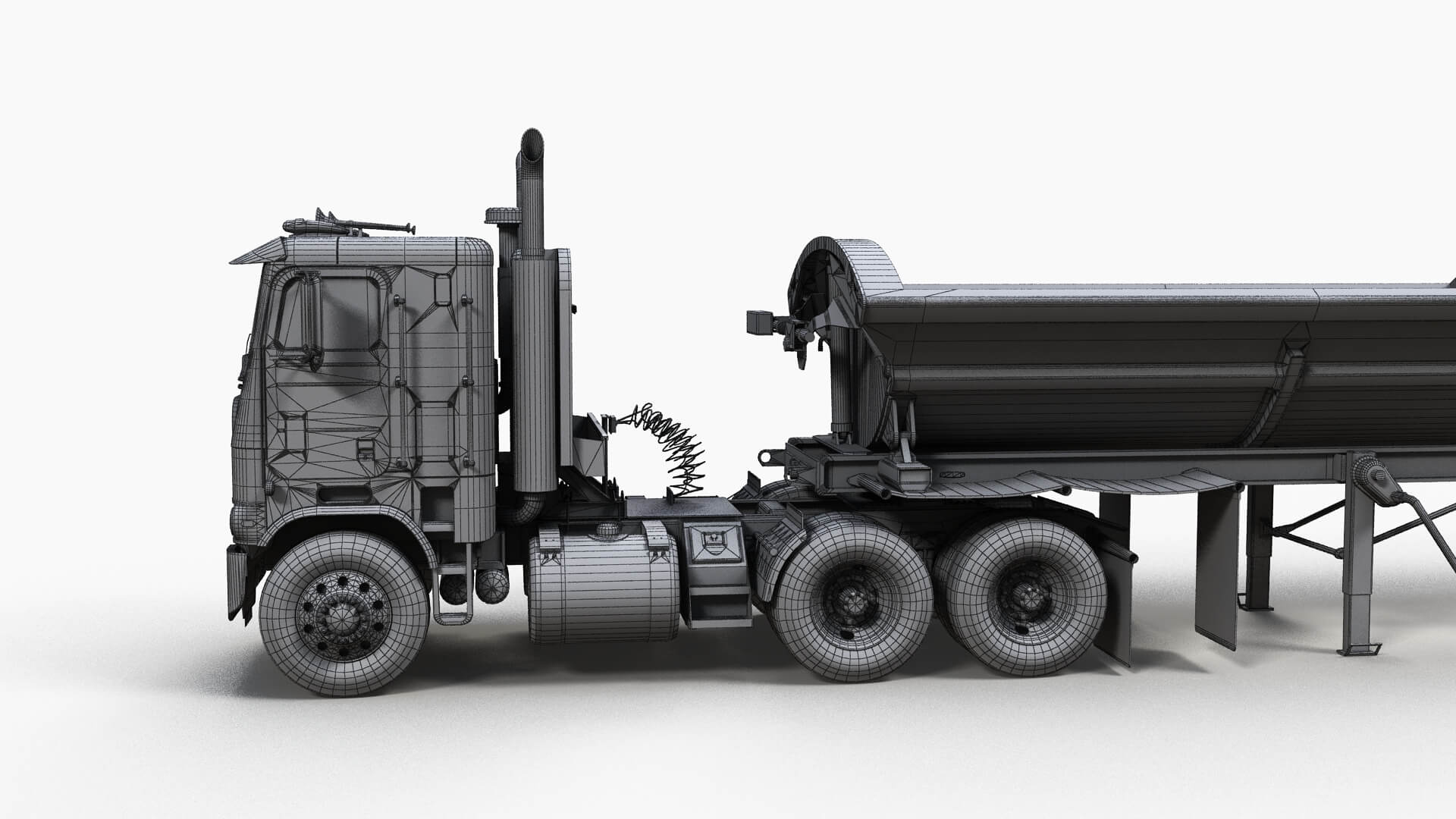 Freightliner Powerliner Side Tipper Road Train - 3D Model by Veaceslav ...