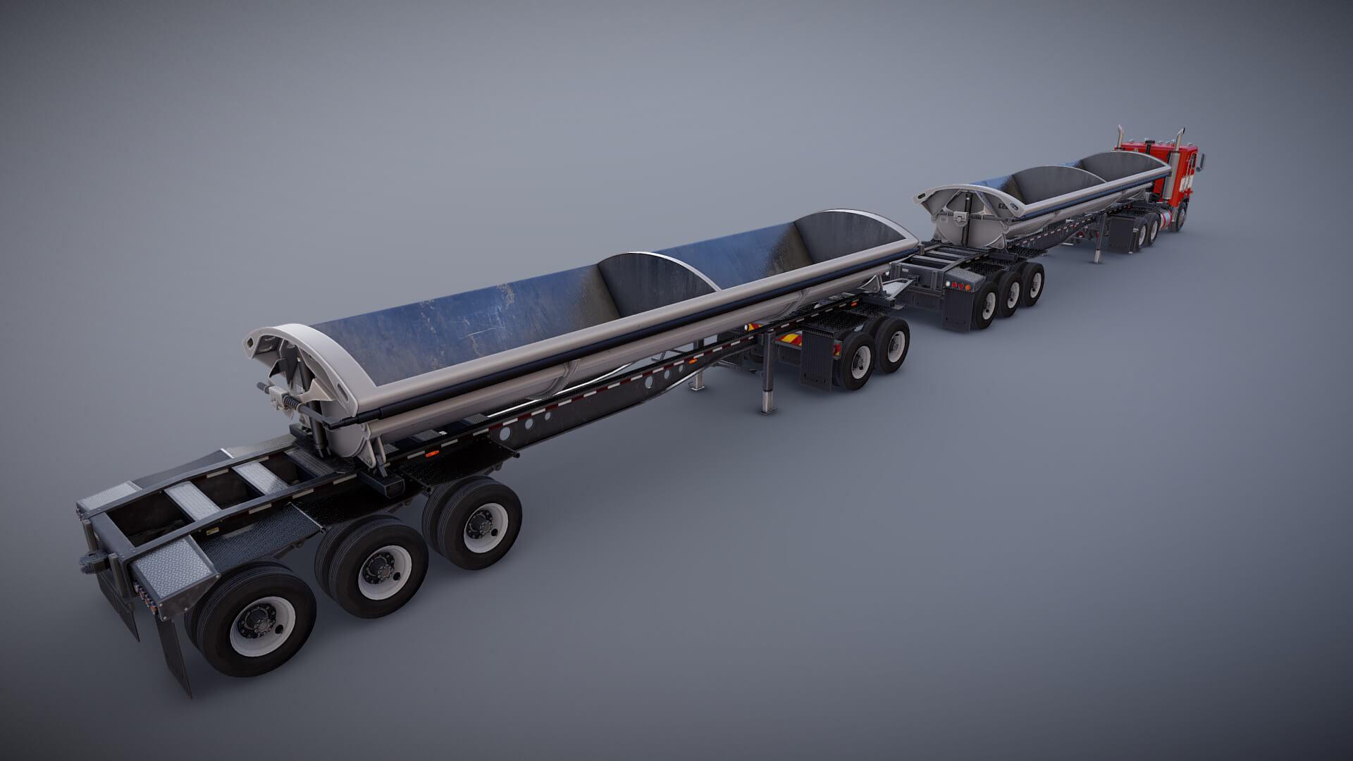 Freightliner Powerliner Side Tipper Road Train - 3D Model by Veaceslav ...