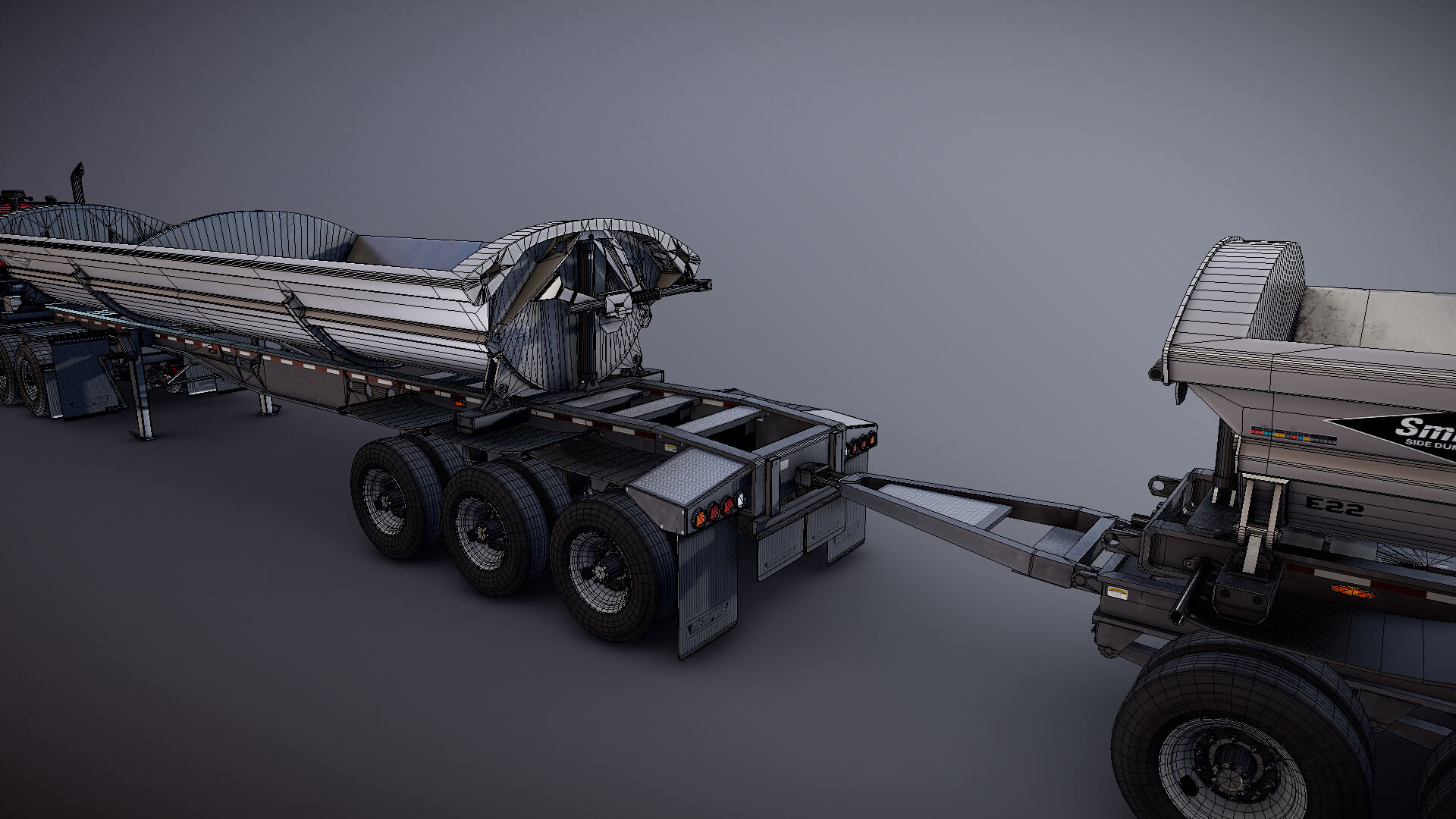 Freightliner Powerliner Side Tipper Road Train - 3D Model by Veaceslav ...