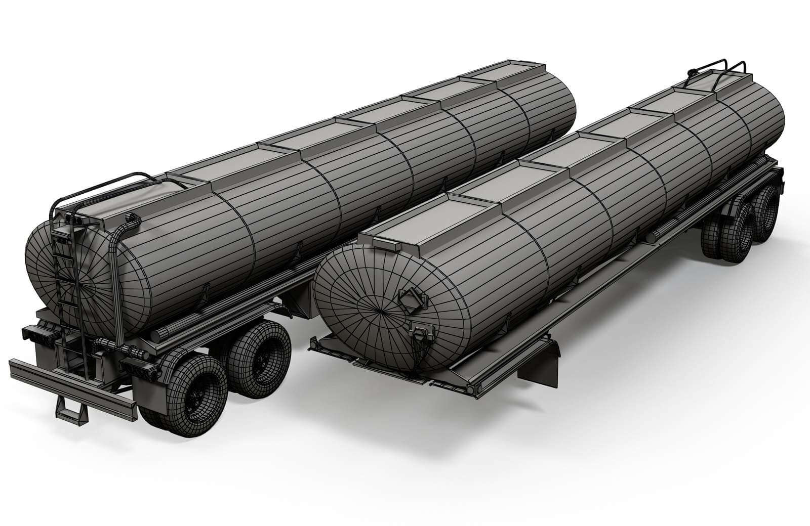 Fuel Tanker Trailer - 3D Model by Veaceslav Condraciuc