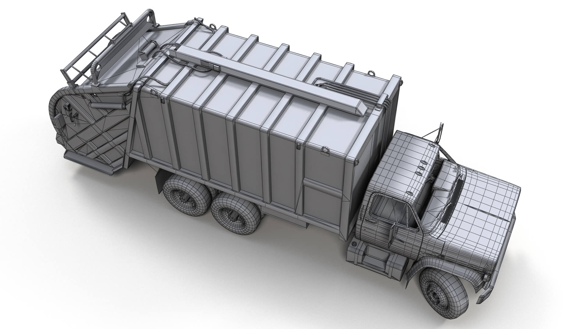 Garbage Truck - 3D Model by Veaceslav Condraciuc