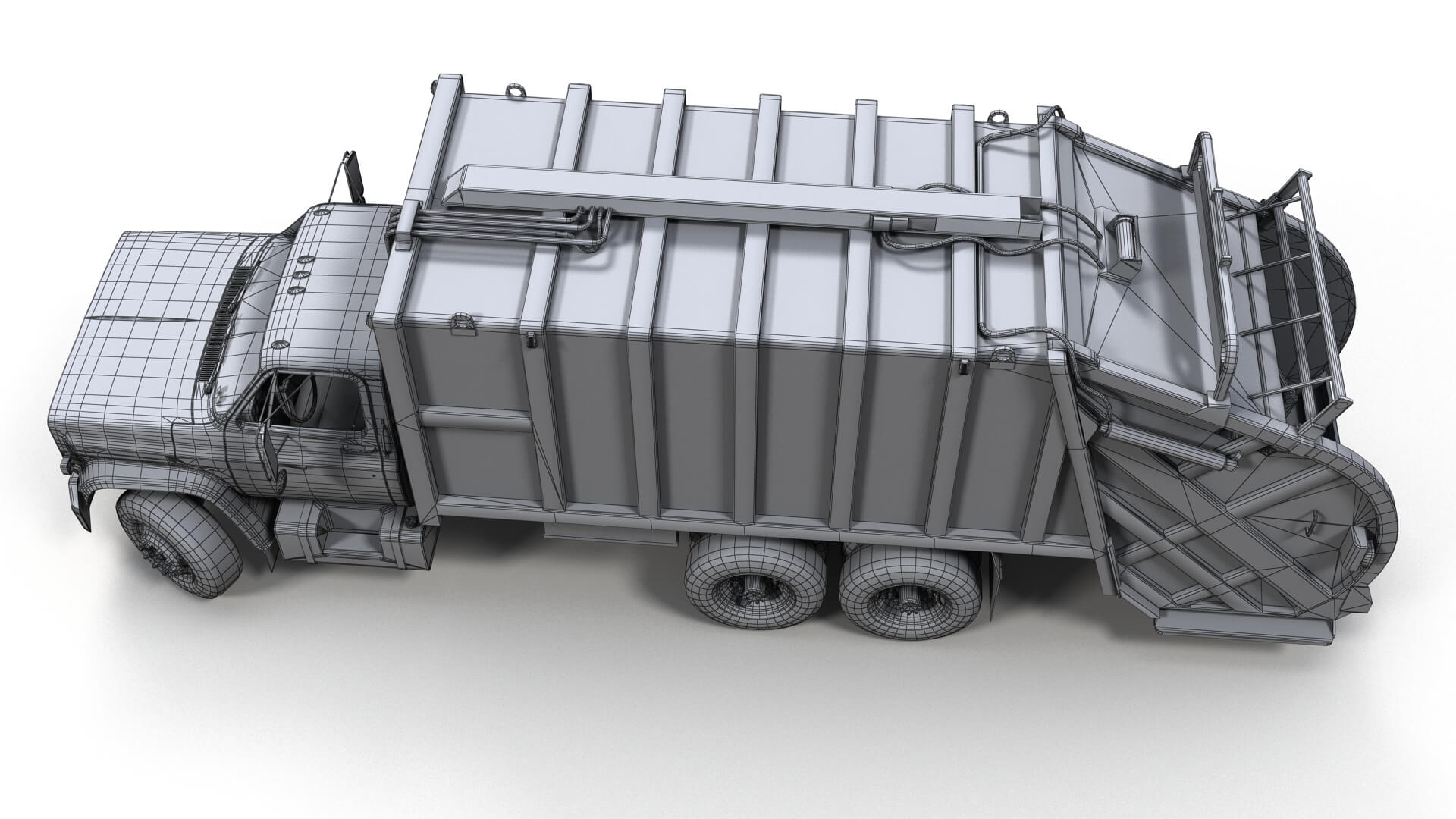 Garbage Truck - 3D Model by Veaceslav Condraciuc