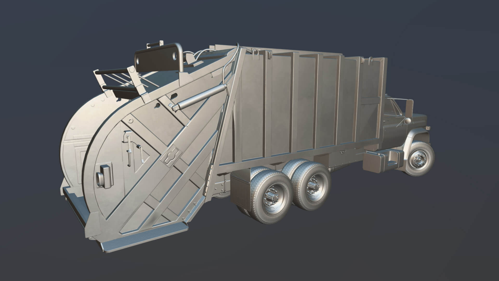 Garbage Truck - 3D Model by Veaceslav Condraciuc