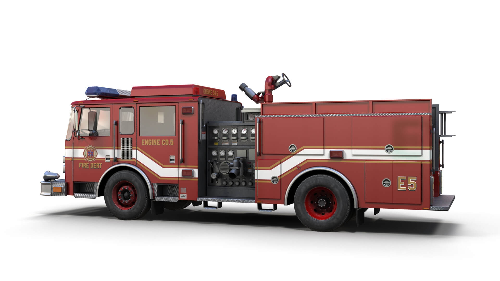 Generic Fire Truck - 3D Model by Veaceslav Condraciuc