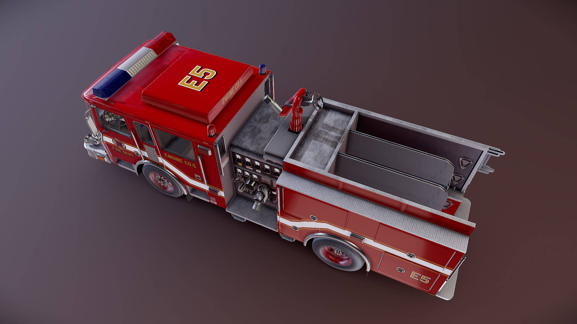 Generic Fire Truck - 3D Model by Veaceslav Condraciuc
