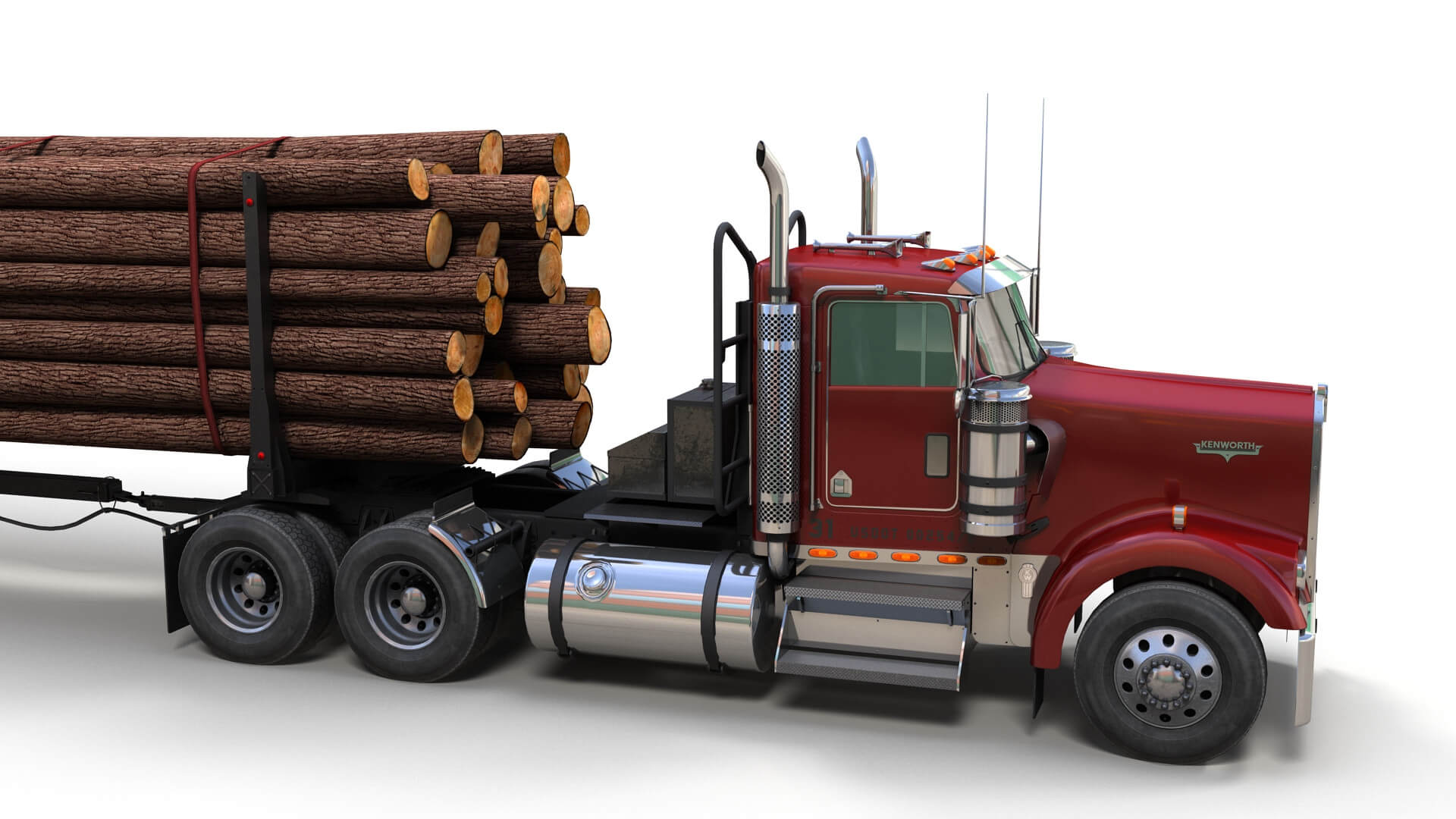 Kenworth Log Truck - 3D Model by Veaceslav Condraciuc