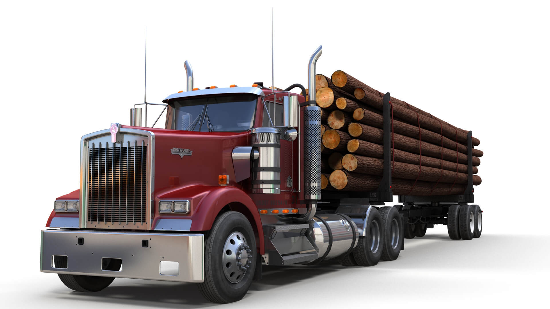 Kenworth Log Truck - 3D Model by Veaceslav Condraciuc