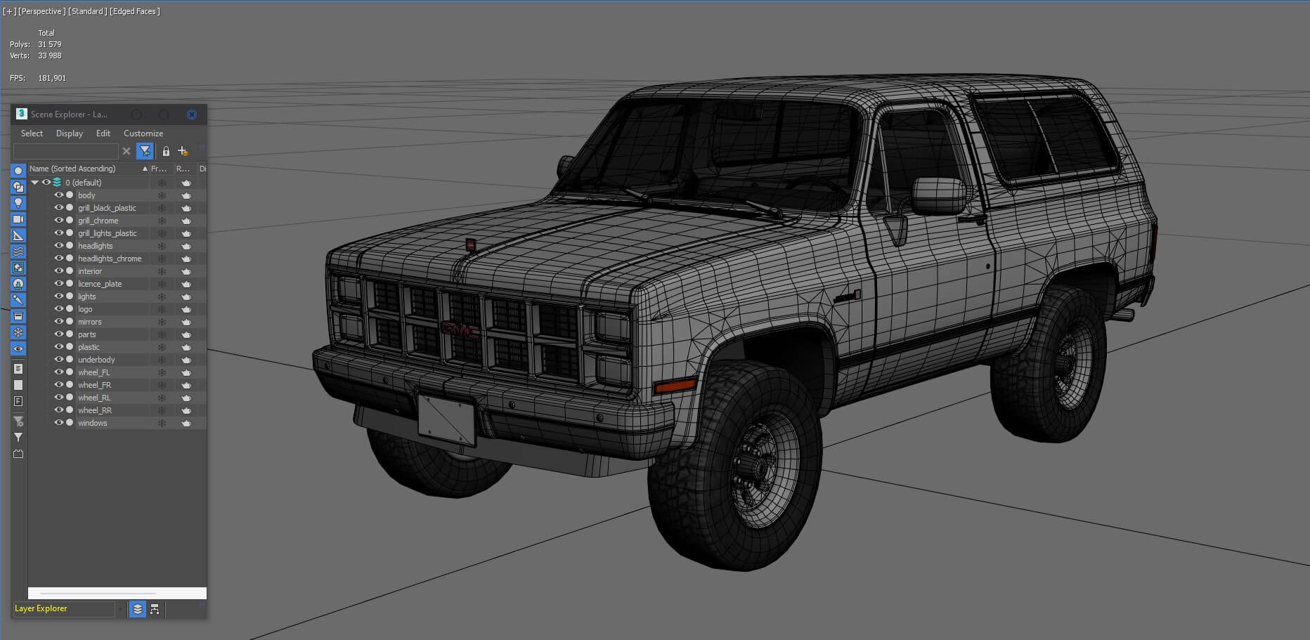 GMC Jimmy 1981 - 3D Model by Veaceslav Condraciuc