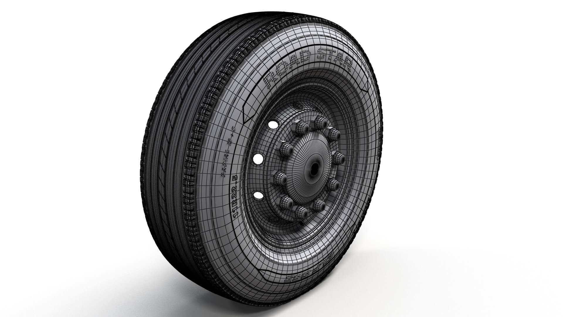 Heavy Truck Wheels - 3D Model by Veaceslav Condraciuc