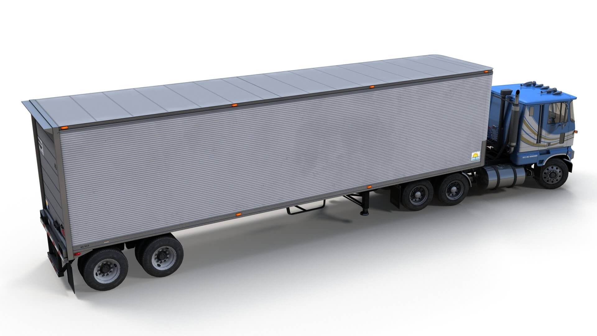 Cab-Over Semi Truck and Trailer 3D Model by Veaceslav Condraciuc