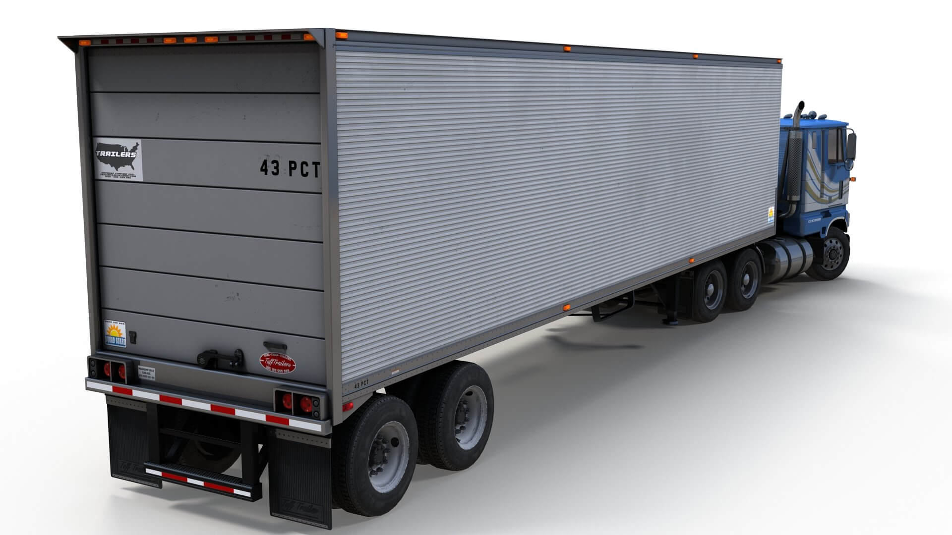 Cab-Over Semi Truck and Trailer 3D Model by Veaceslav Condraciuc