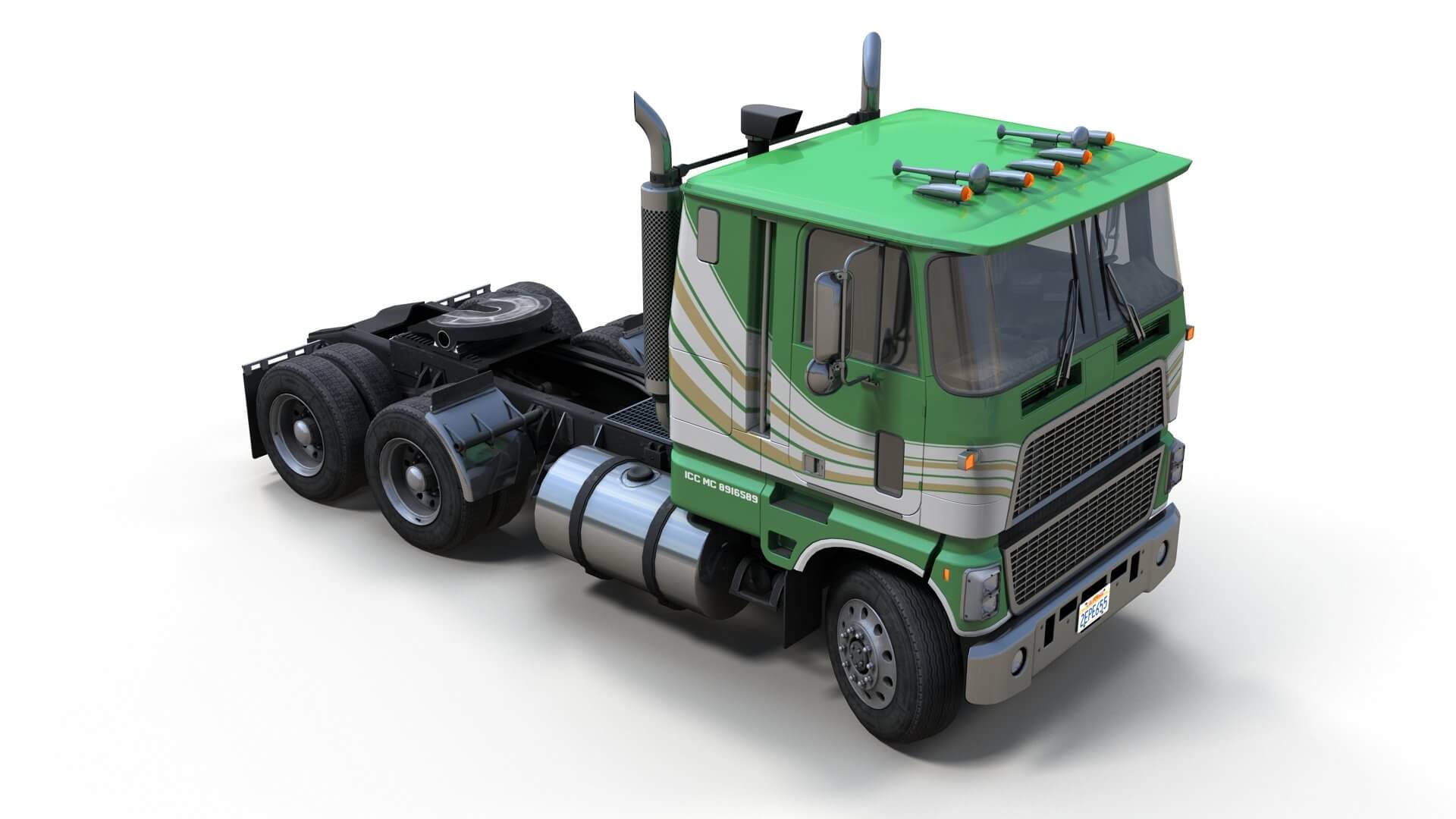Cab-Over Semi Truck and Trailer 3D Model by Veaceslav Condraciuc