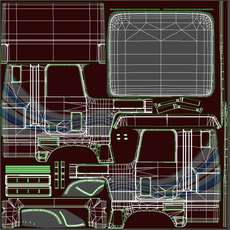 Cab-Over Semi Truck and Trailer 3D Model by Veaceslav Condraciuc
